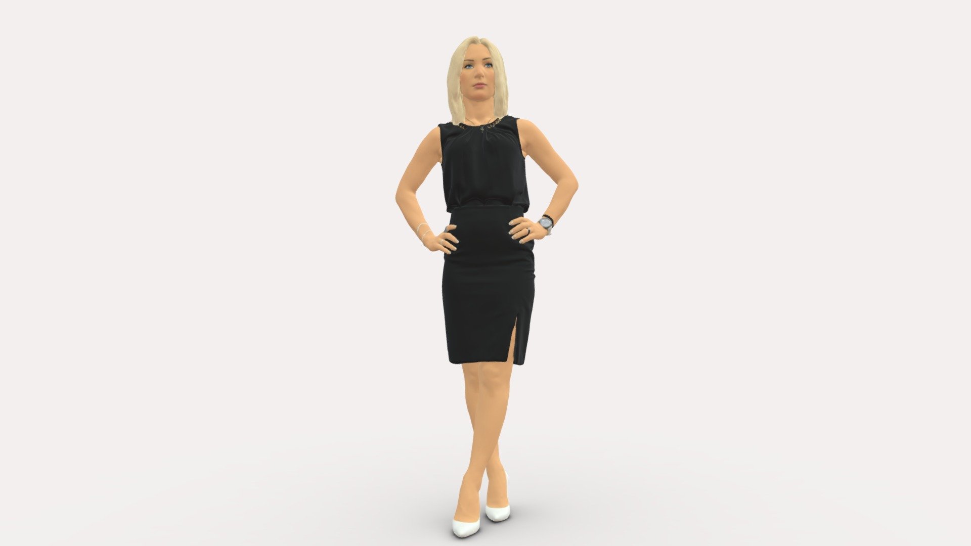 Hands On Hips Woman 0396 - Buy Royalty Free 3D model by 3DFarm [f7d1be8 ...