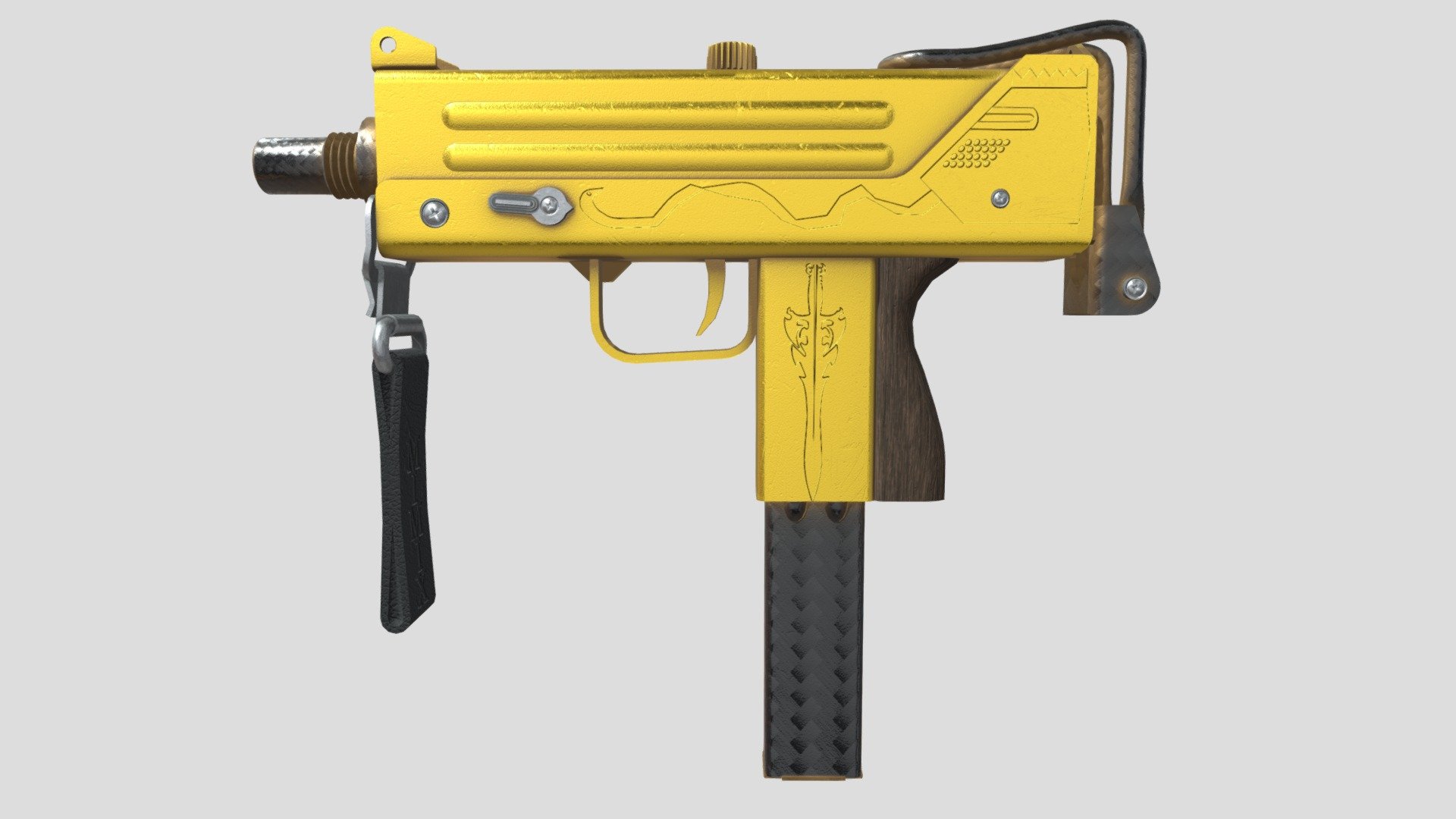 Mac-10 | Glitter&Gold - 3D model by MIMIX (@mimixxx) [f7d96a8] - Sketchfab