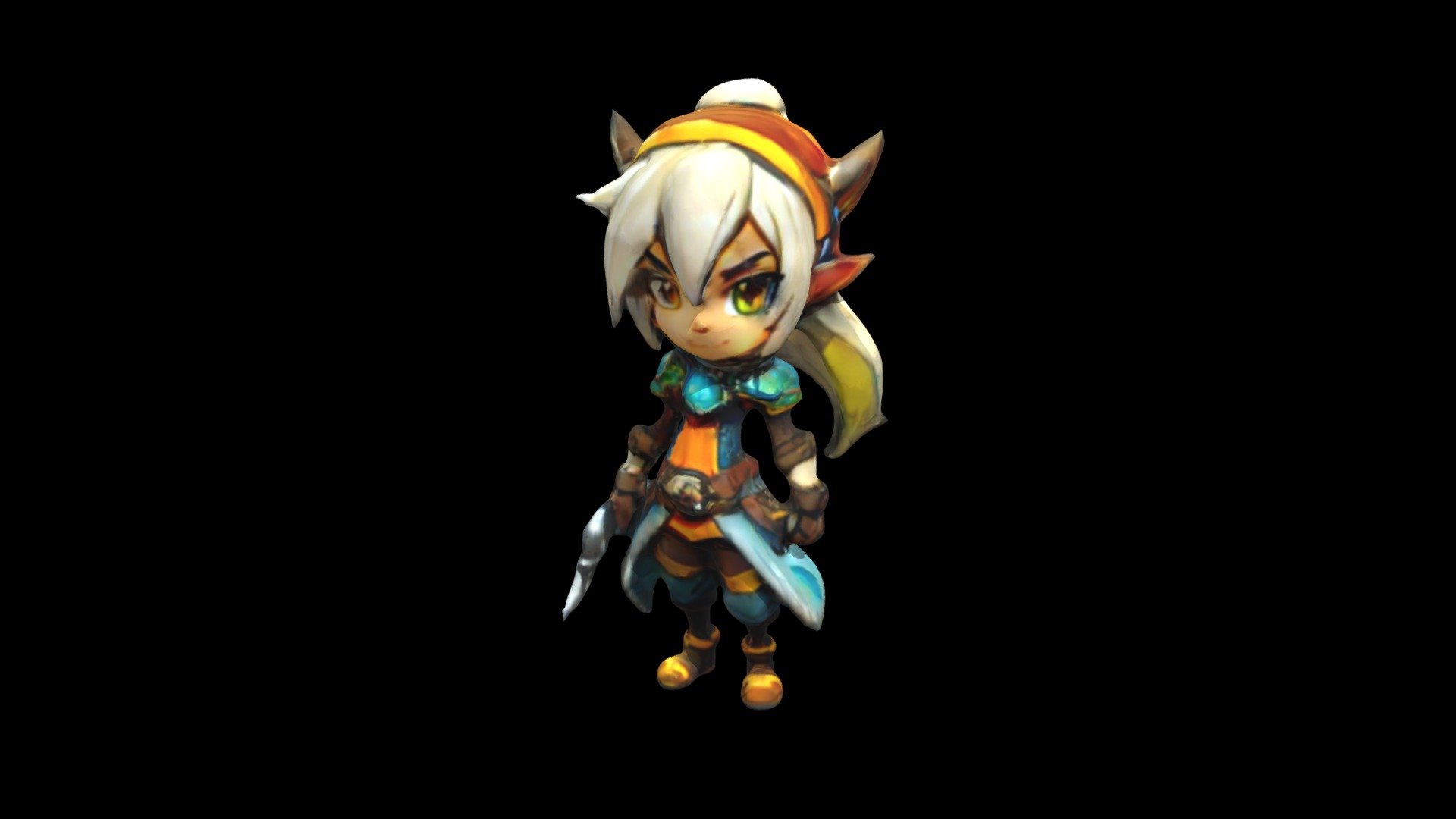 An illustration of a female elf armed and ready - Download Free 3D ...