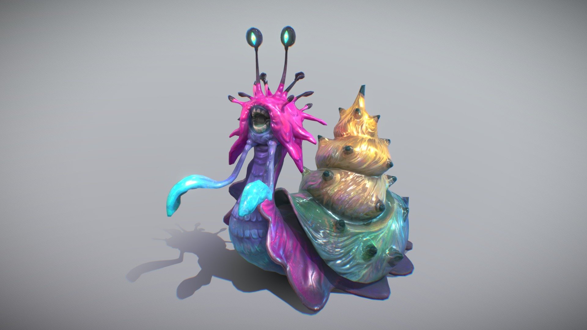 Snail, stylized creature - 3D model by shauniraven [f7dbfb3] - Sketchfab