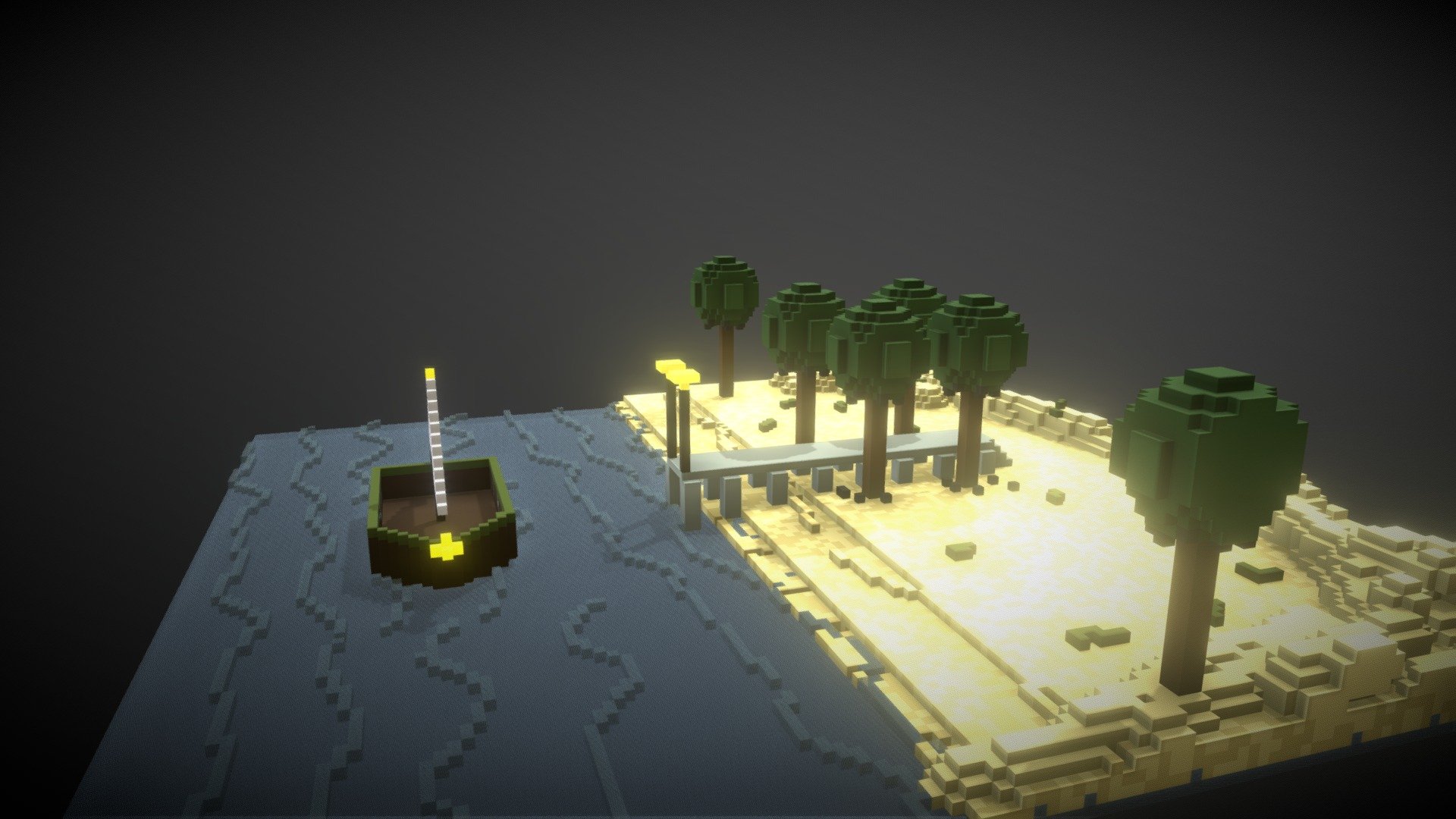 Scene bateau et plage obj_vox - 3D model by nico.chevalier [f7df365 ...