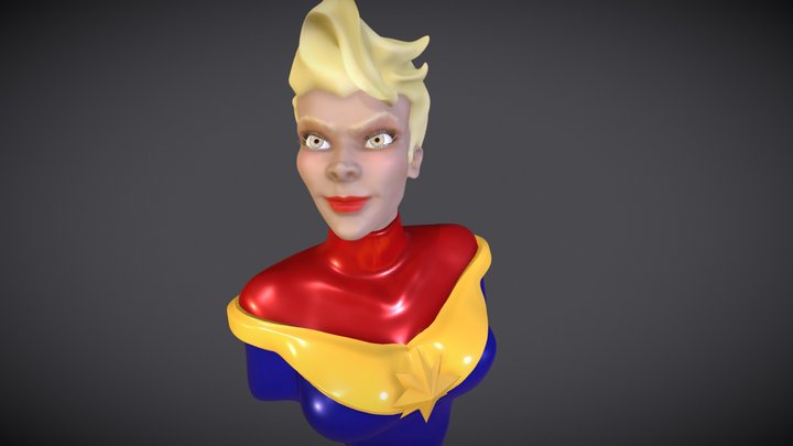 Blonde-female-superhero 3D models - Sketchfab
