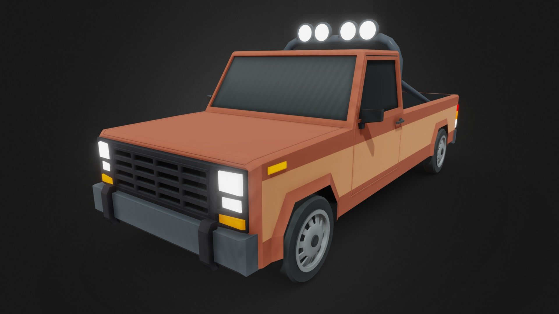 Low poly Pickup truck - 3D model by ARKBlender (@ARKS-3D-Studio ...