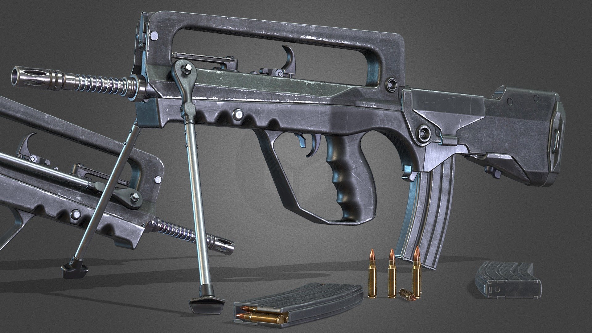 FAMAS G2 - 3D model by Andrew Kmet (@andrewkmet) [f7edcf0] - Sketchfab