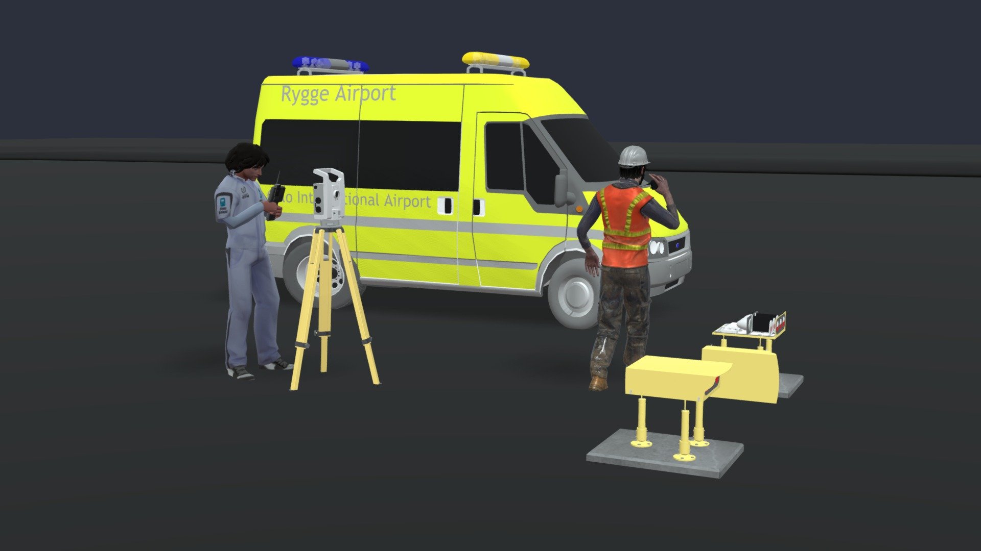 Setting- Precision Approach Path Indicator - 3D model by TG13730 ...