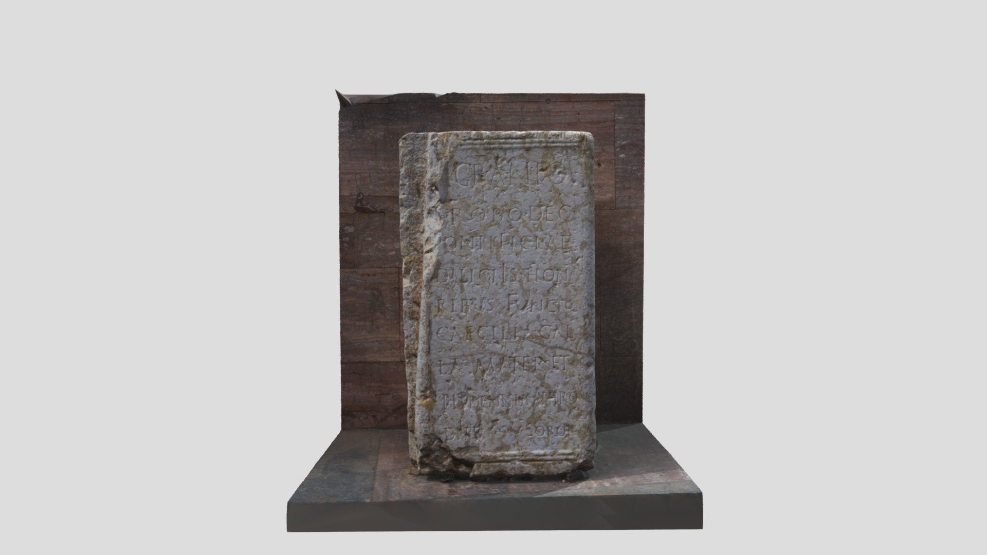Epígrafe honorífico a Marco Granio Probo - 3D model by paudiaz [f7f13ae ...