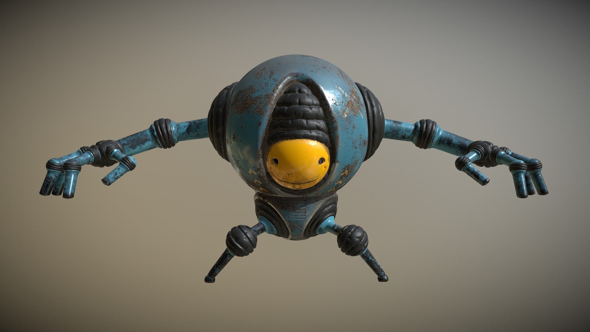 Guardian Bot - Concept - 3D model by pixellunatic [f7f3c1b] - Sketchfab