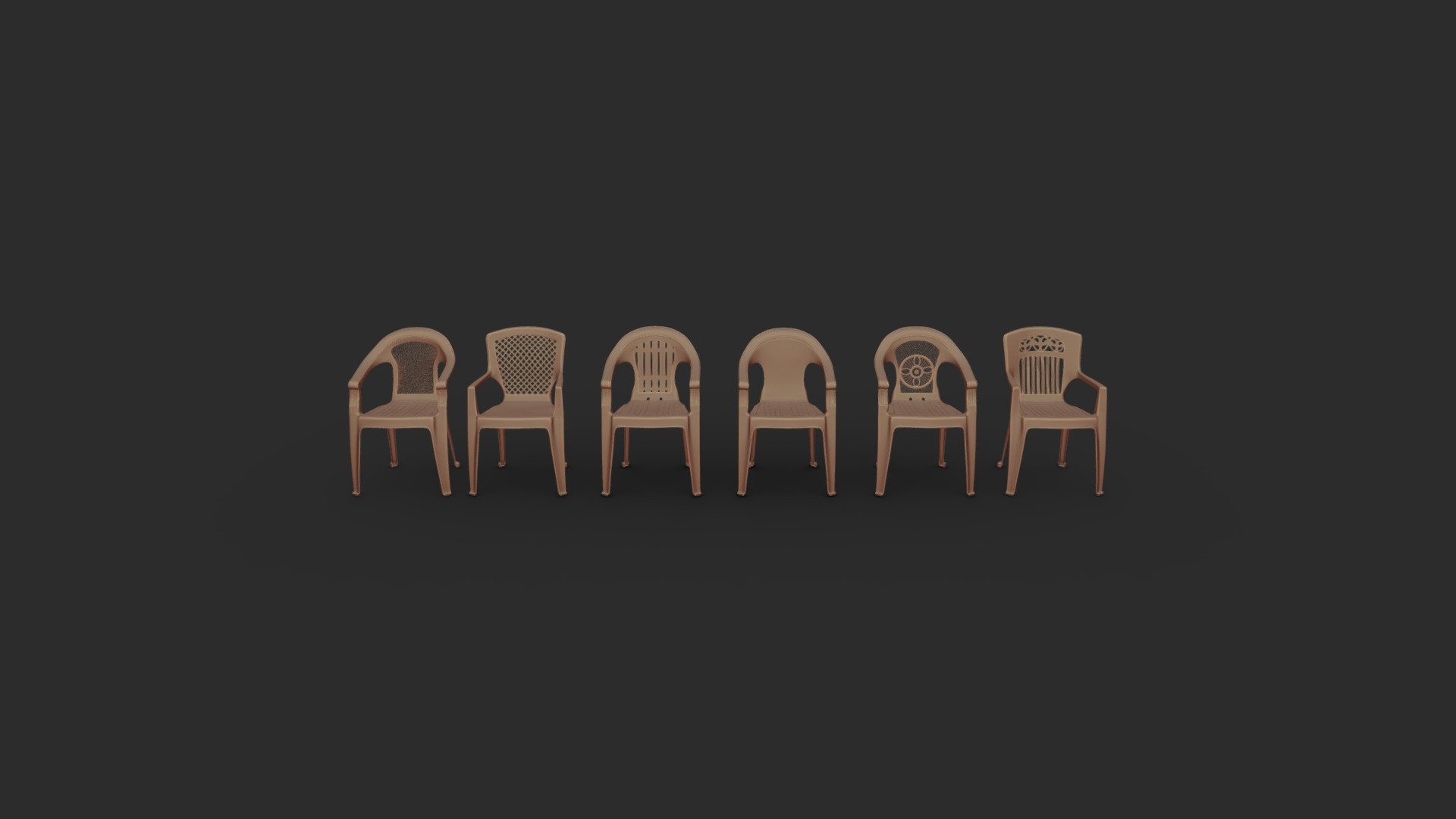 Plastic Chairs Collection Blend - Buy Royalty Free 3D model by wamala ...