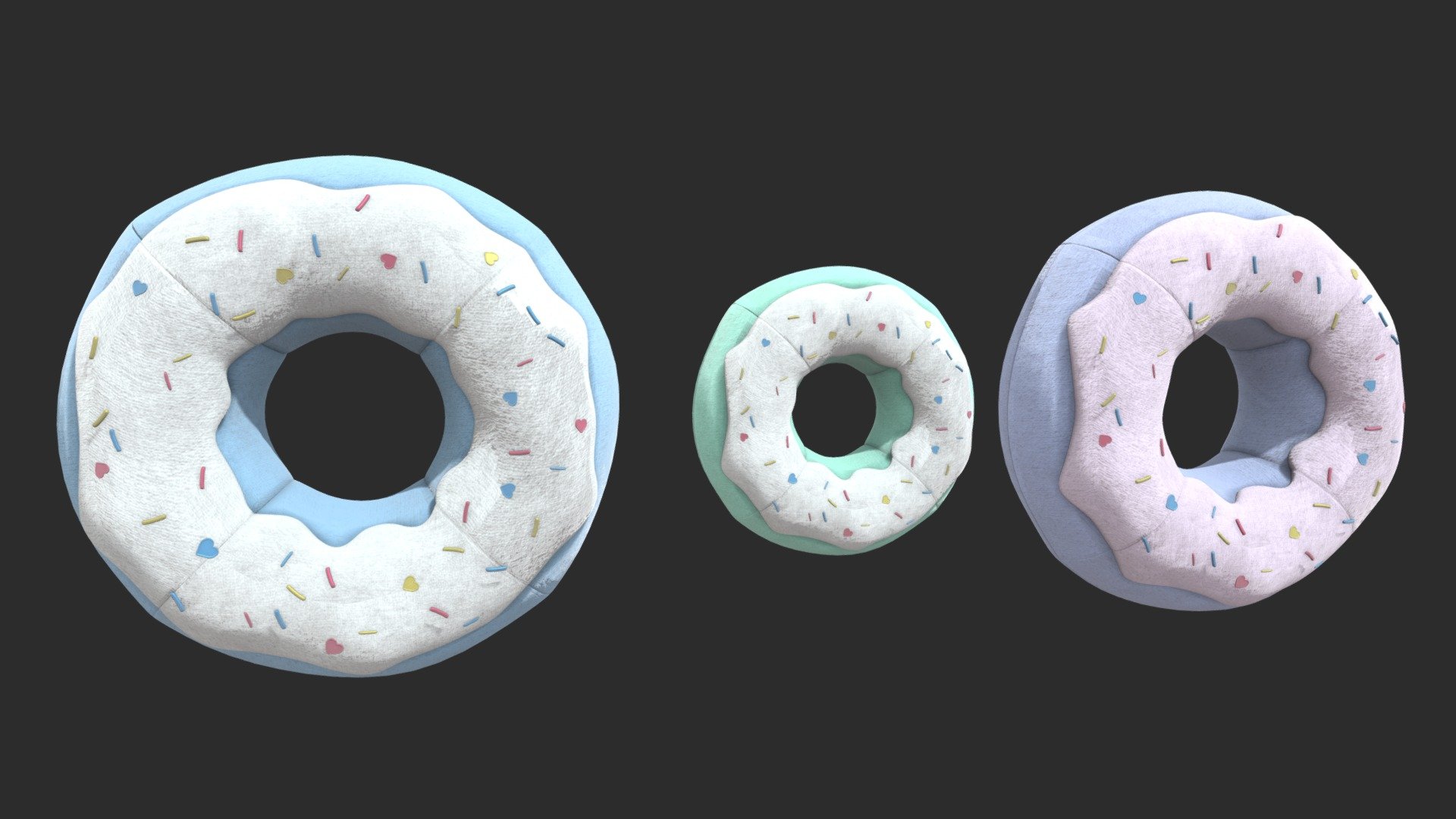 donut pillows - Download Free 3D model by Stevie3D (@mstevie3d ...