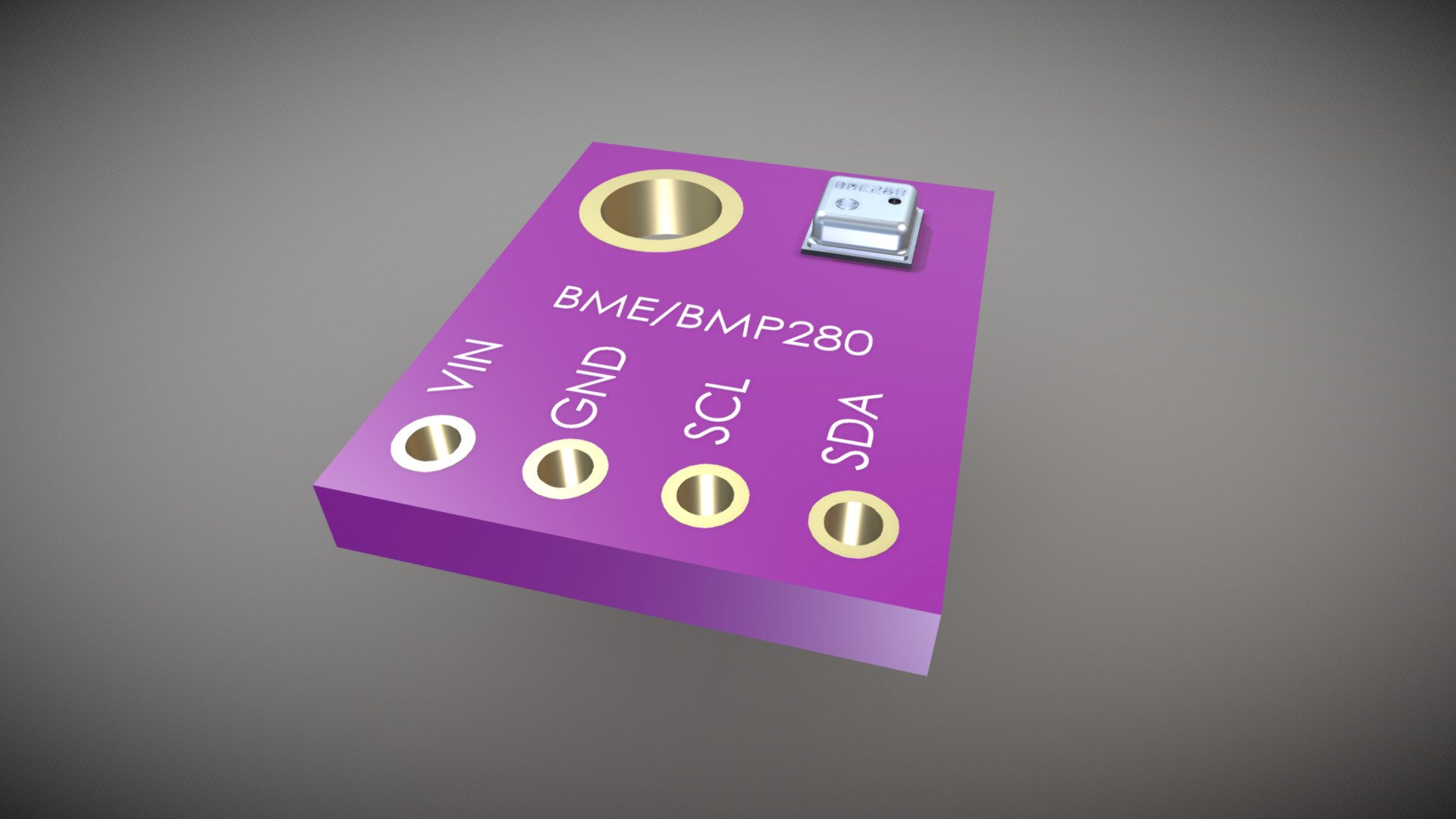 BME280 sensor | Temperatuur, druk en vochtigheid - 3D model by ...
