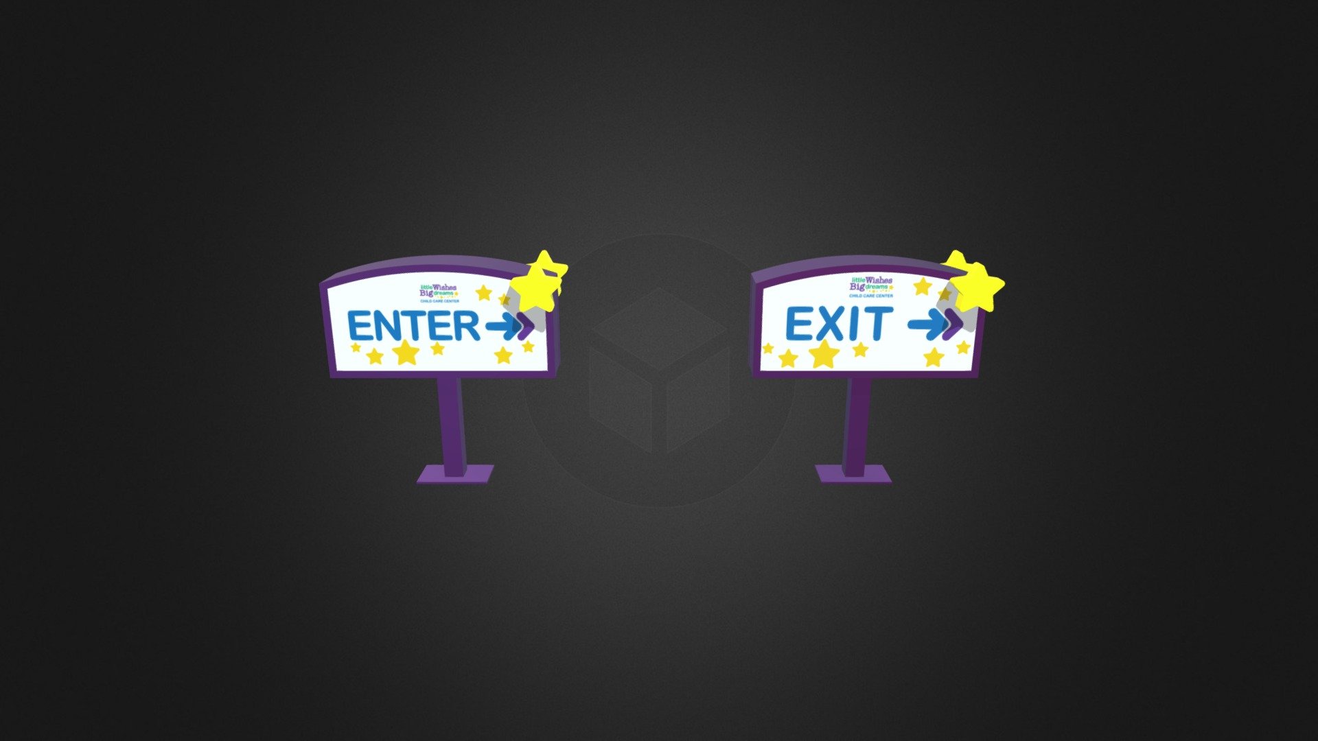 enter exit - 3D model by Titan Sign Company (@TitanSignCompany ...