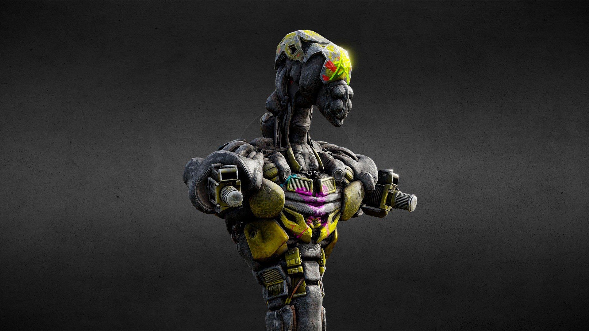 Cybernetic Bust - Download Free 3D model by nataliedesign [f7ff2f6 ...