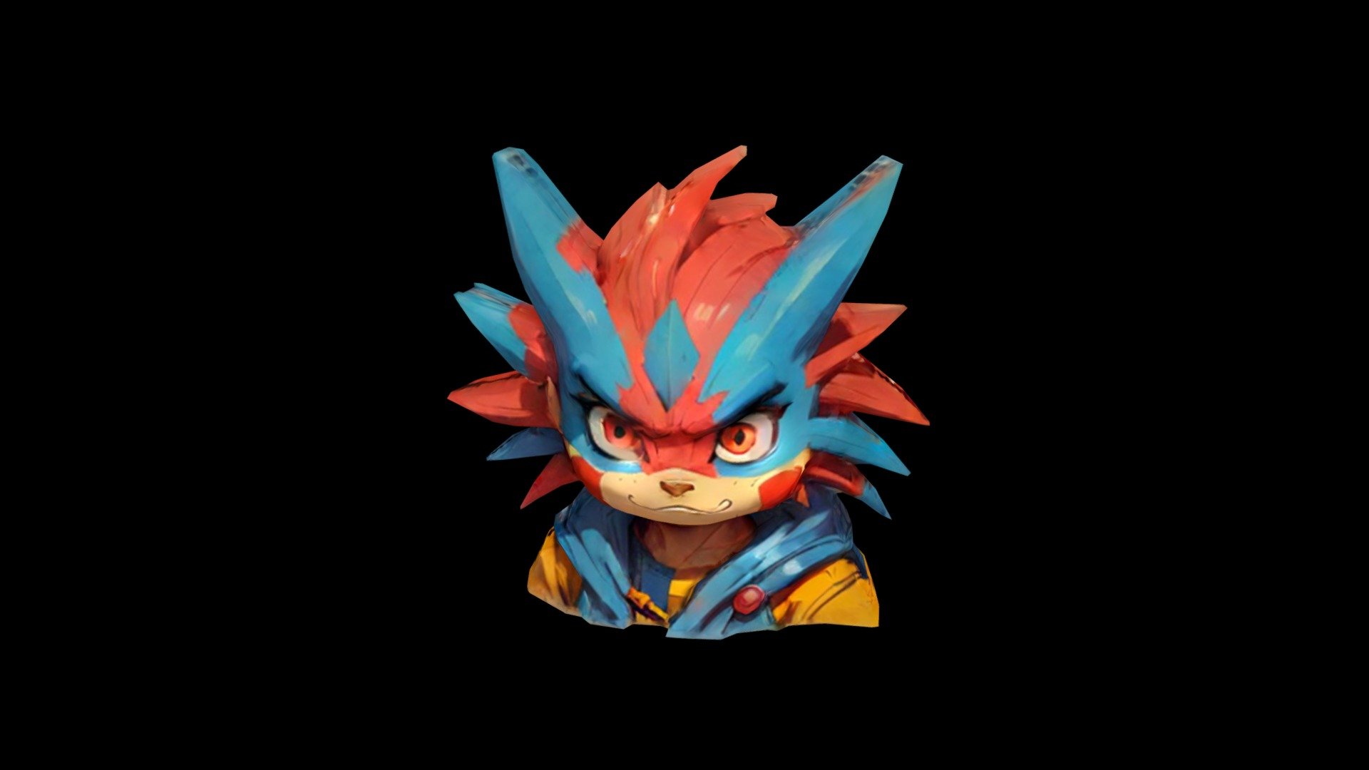 Electric Blue Cartoon Gestic Toy A Playful Illus - Download Free 3D ...
