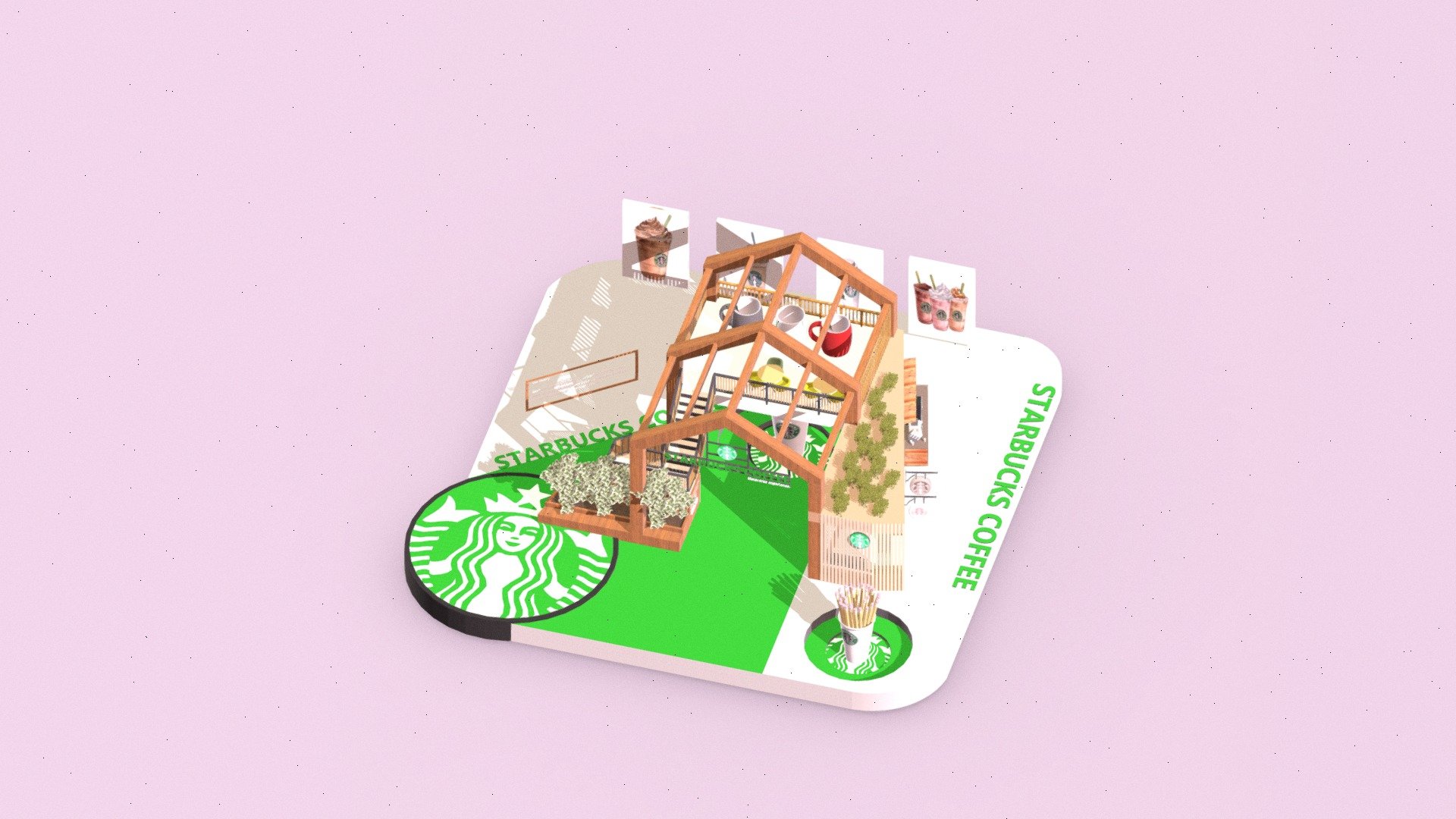 Starbucks® Metaverse space by EF Studio™ - Download Free 3D model by ...