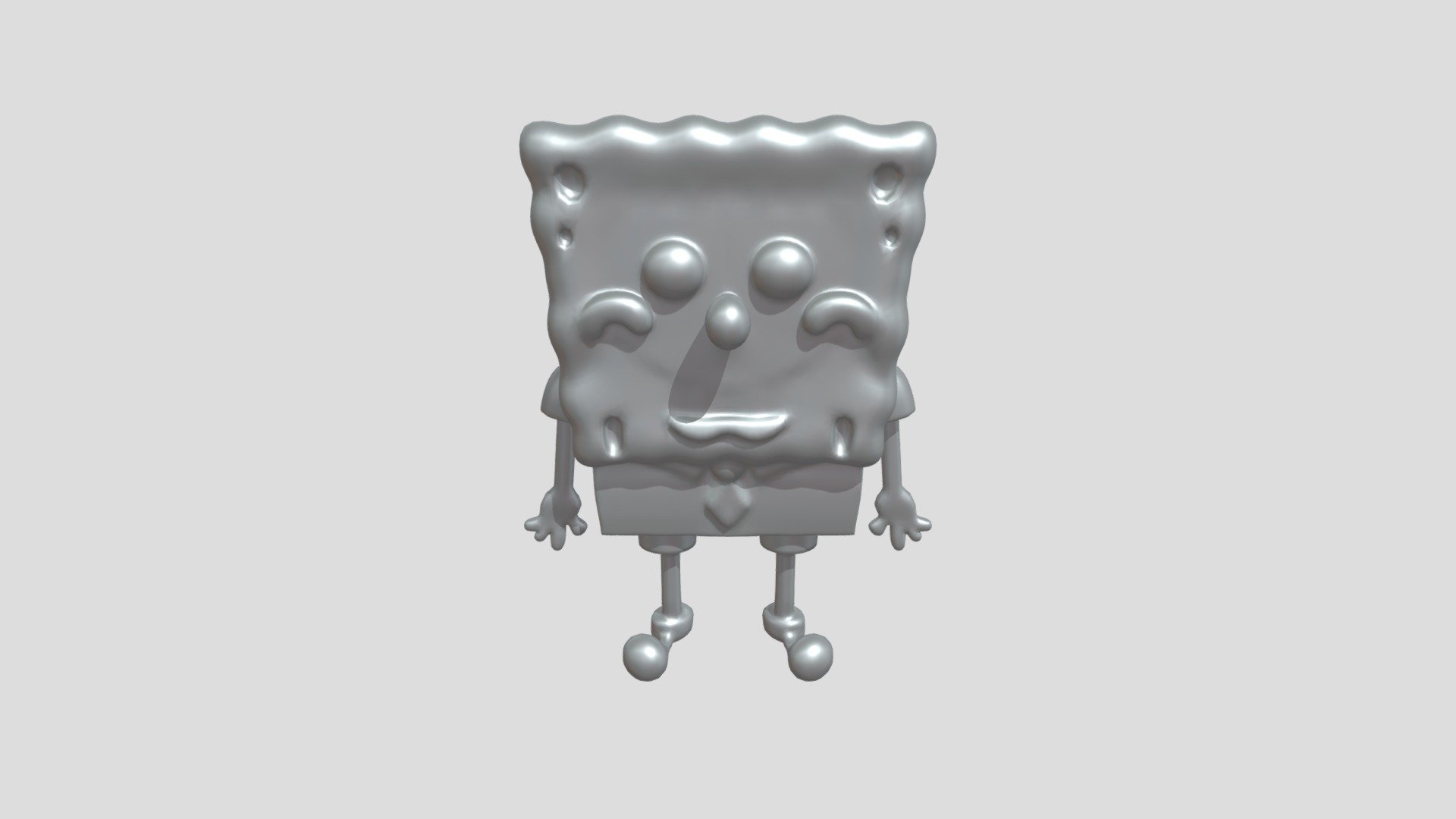 cartoon sponge character - 3D model by costasboi [f80eb1f] - Sketchfab