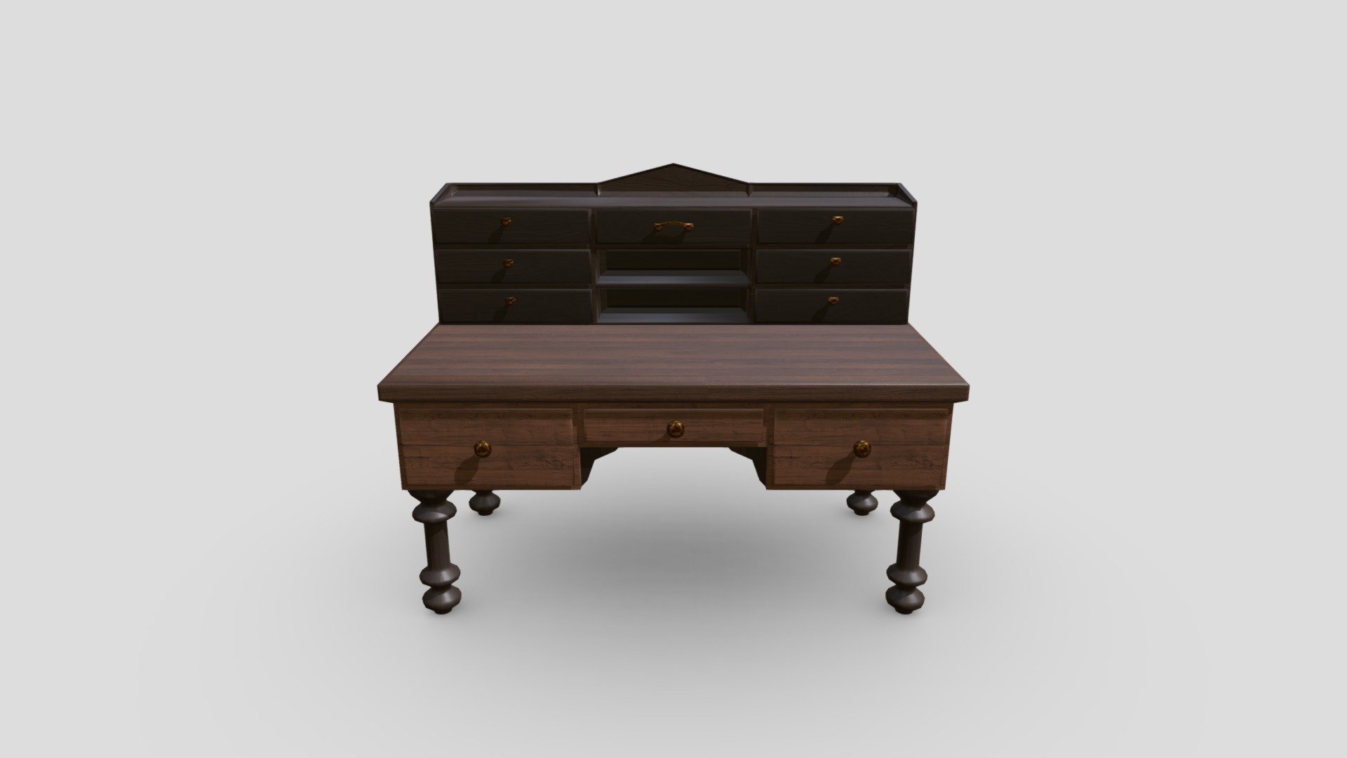 Secretary Table - 3D model by Lurio [f8140d0] - Sketchfab