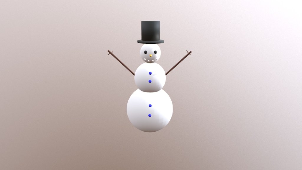 Snow man - 3D model by anas (@anas0000) [f8163c1] - Sketchfab