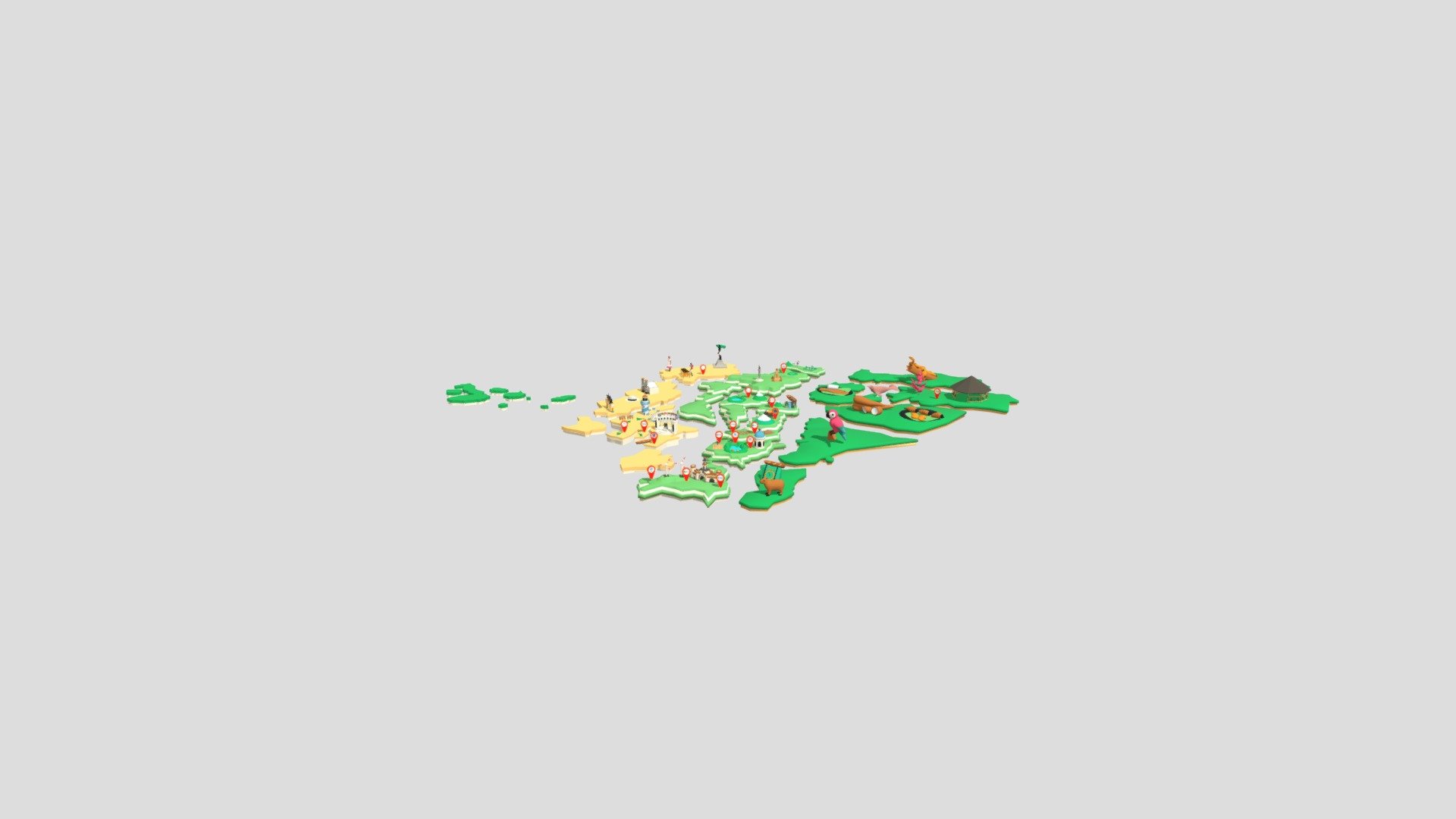 Mapa RAIN Amazonia Logos Nuevos - 3D model by 3D_UTPL [f8169b7] - Sketchfab