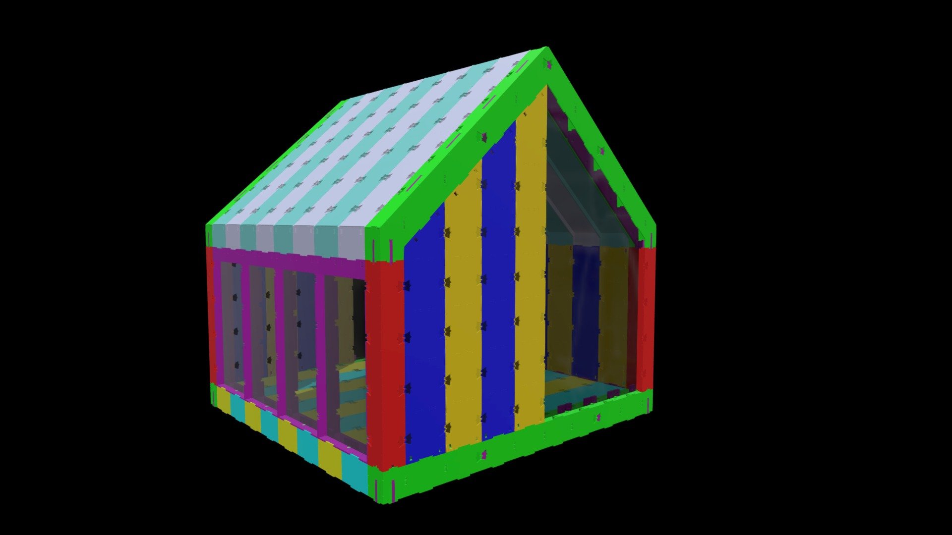 House 7 v2 (edited 4mm MDF laser model) - Download Free 3D model by ...