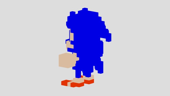 Sonic-voxel 3D models - Sketchfab