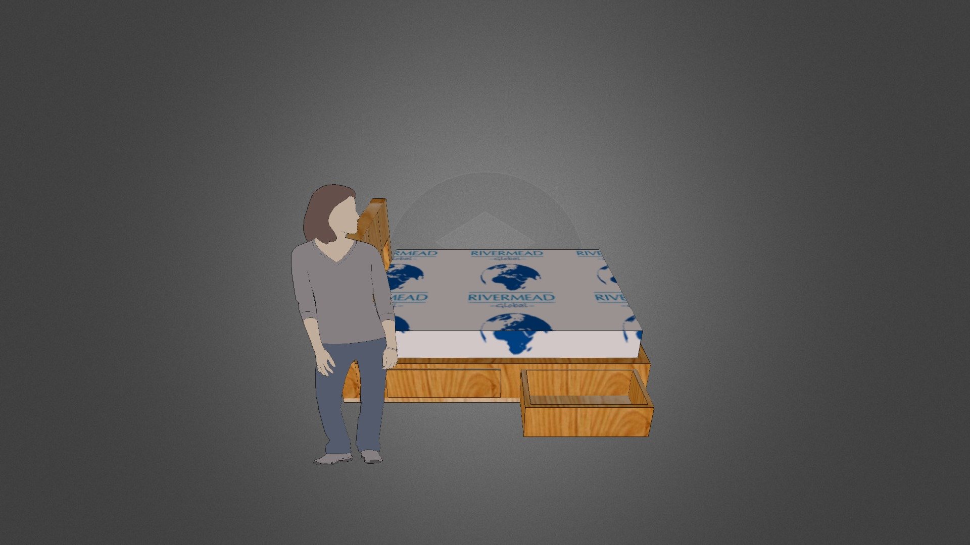 bed with drawers - 3D model by garry hubbard (@rivermead_global_design ...