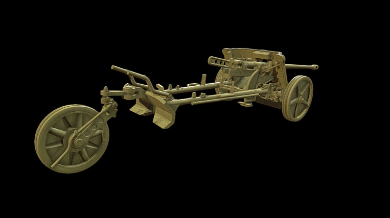 German WWII anti tank gun Pak 38 28mm wargames - 3D model by ngauge.es ...