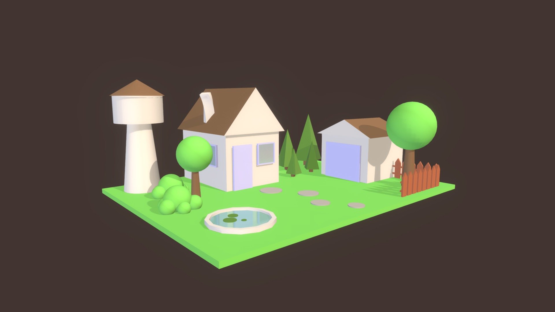 domek - 3D model by luks (@lukskuks) [f820963] - Sketchfab