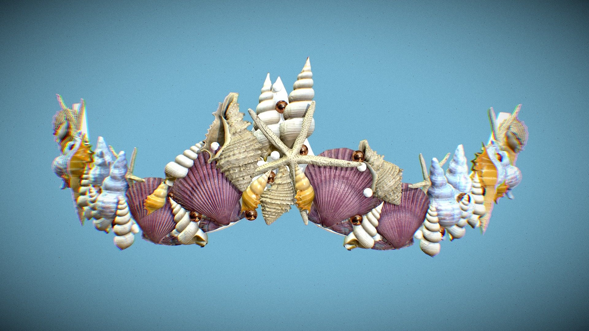 Seashells And Starfish Summer Crown - Download Free 3D model by arloopa [f825d74] - Sketchfab