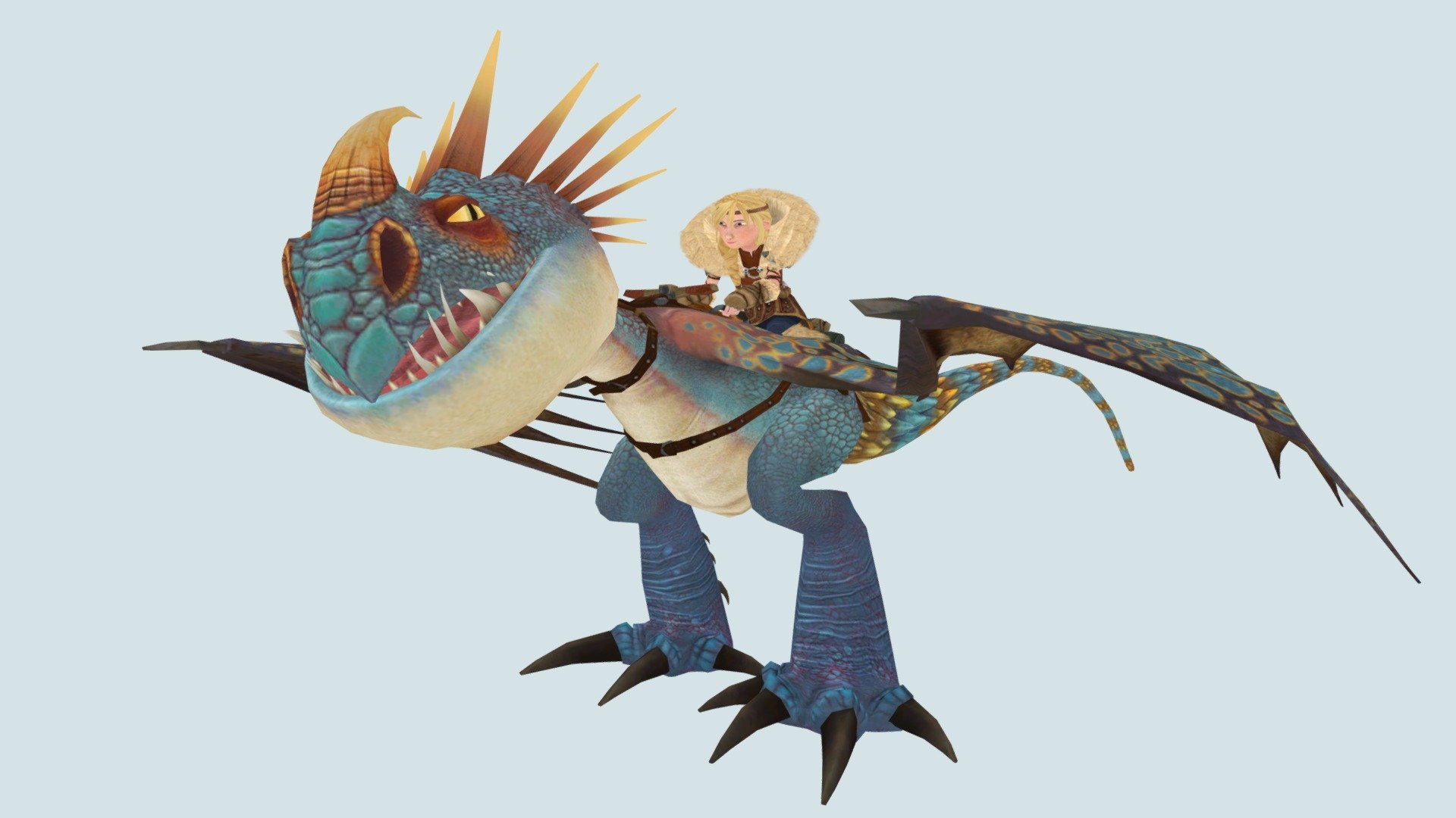 Stormfly and Astrid - How To Train Your Dragon - Download Free 3D model ...