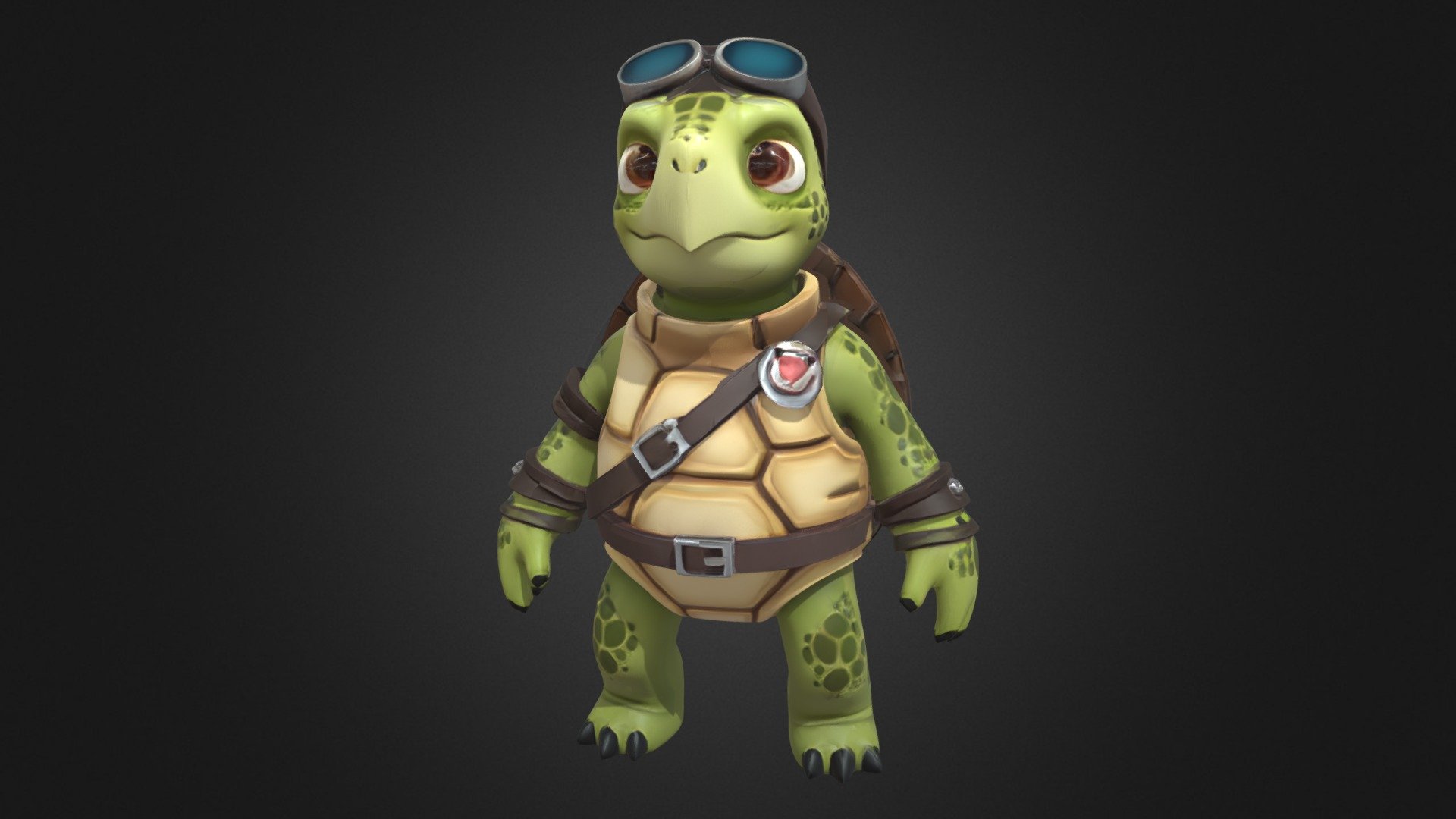 Cartoon Turtle - 3D model by Gustavo Bigelli (@gubigelli) [f82b264 ...