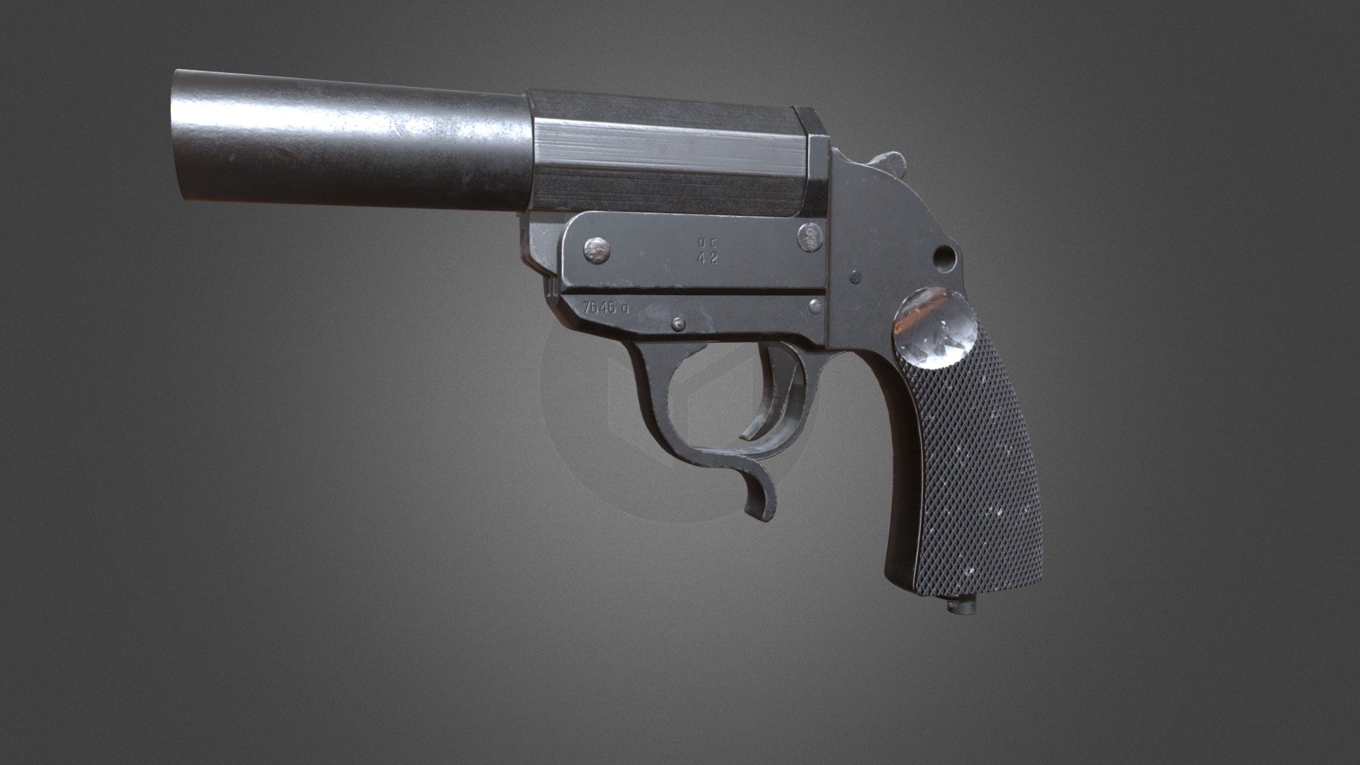 LP34 Flare gun Leuchtpistole 34 - 3D model by yankuzh [f83006b] - Sketchfab
