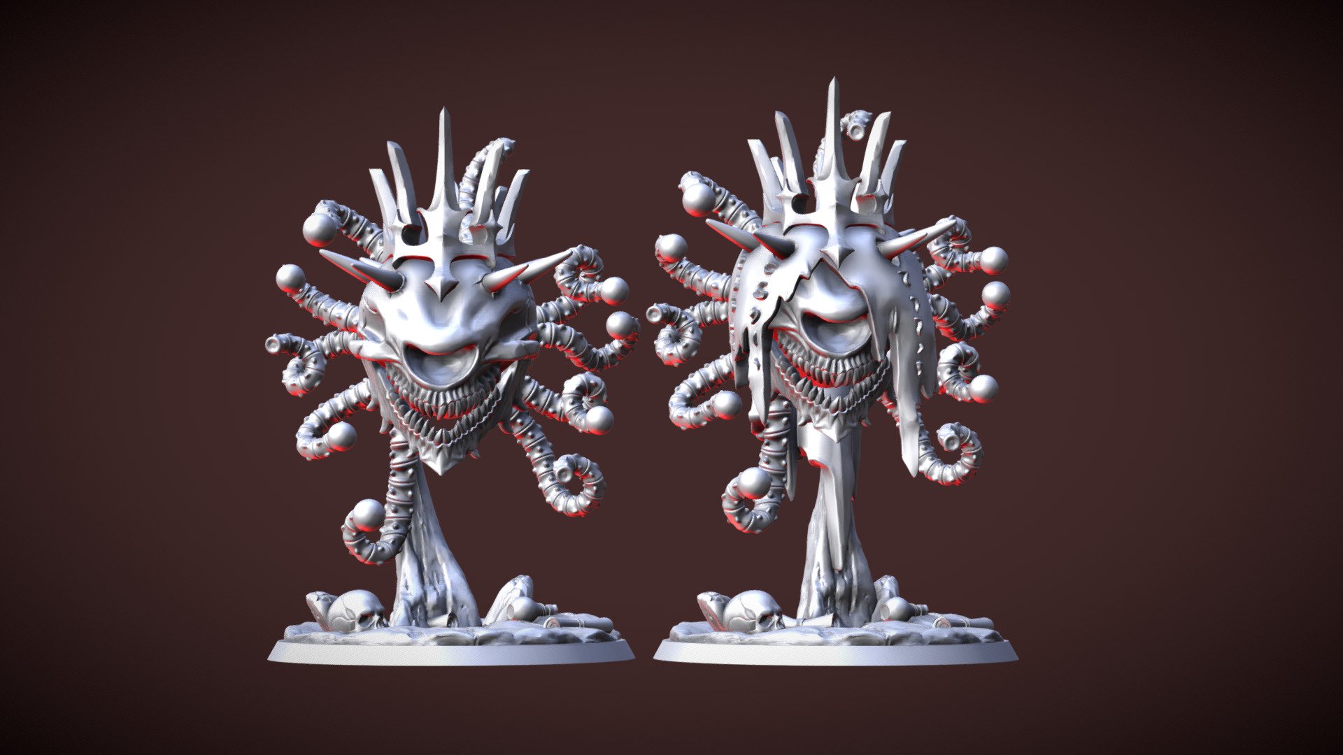 Skull and Death Tyrant - 3D model by Miniatures Blueprint ...
