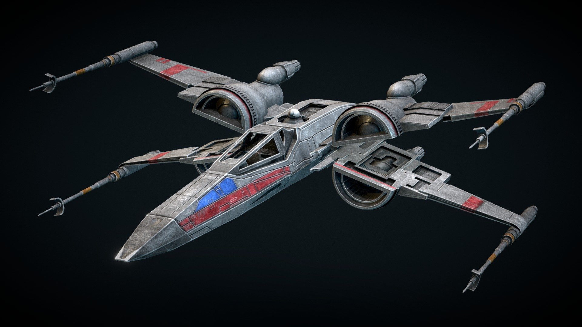 X Wing T 70 Download Free 3D Model By Ran1102 f8340a7 Sketchfab