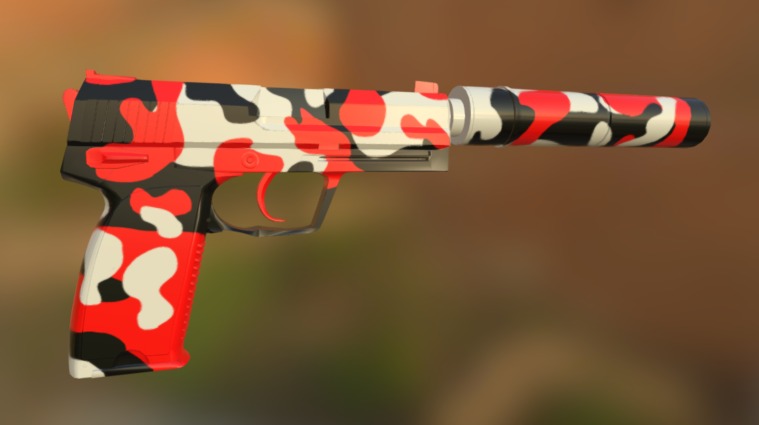 USP-S | Red Camo - 3D model by CorteZzz137 [f837260] - Sketchfab