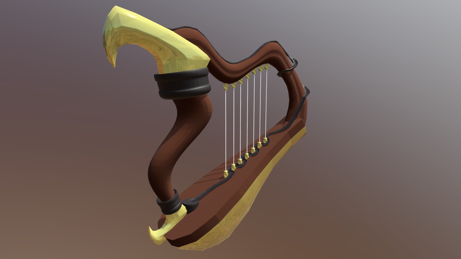 Harp - 3D model by CLAYD00H [f838772] - Sketchfab