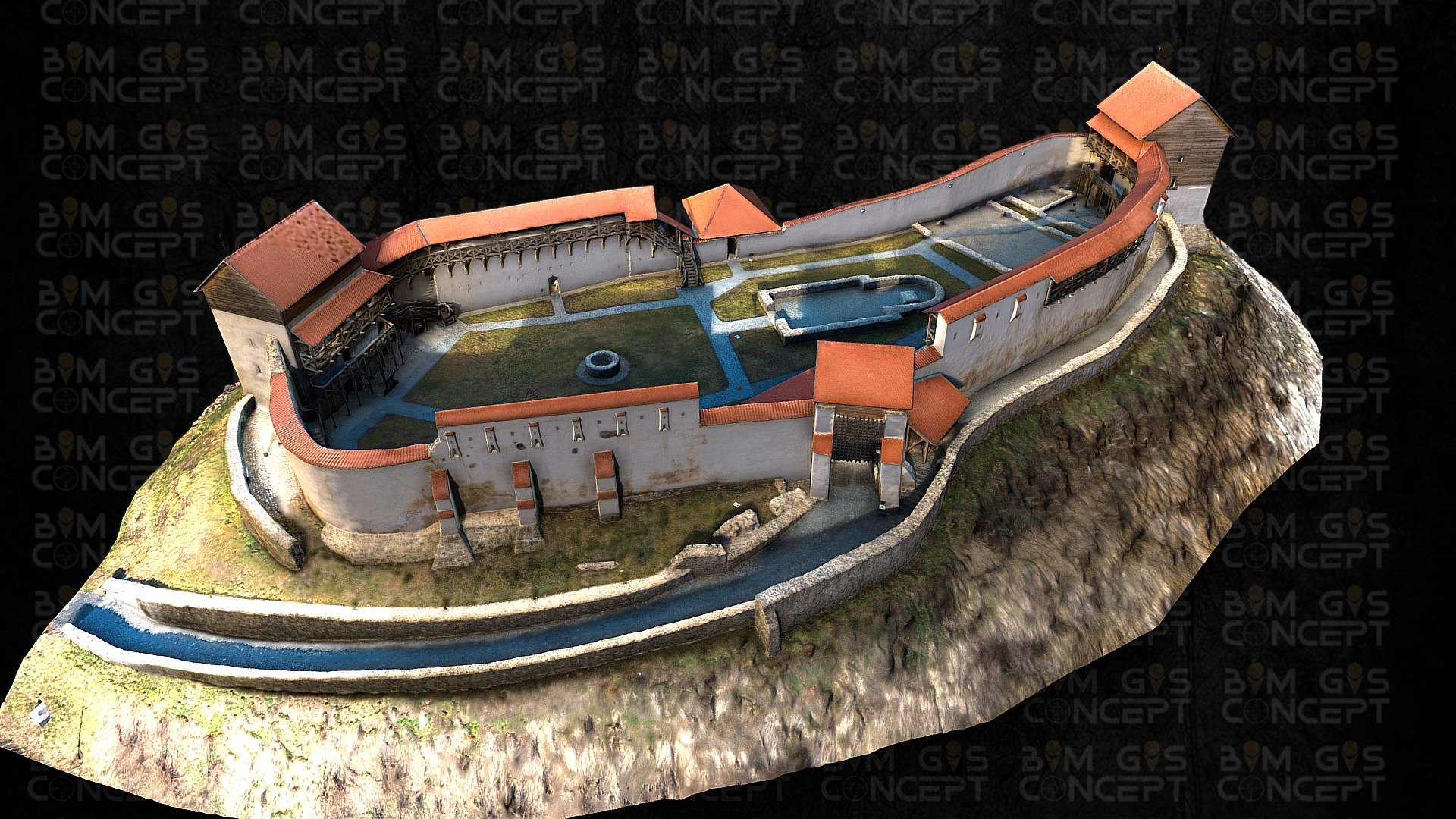 Marienburg Fort in Transylvania - 3D model by BIM GIS Concept ...
