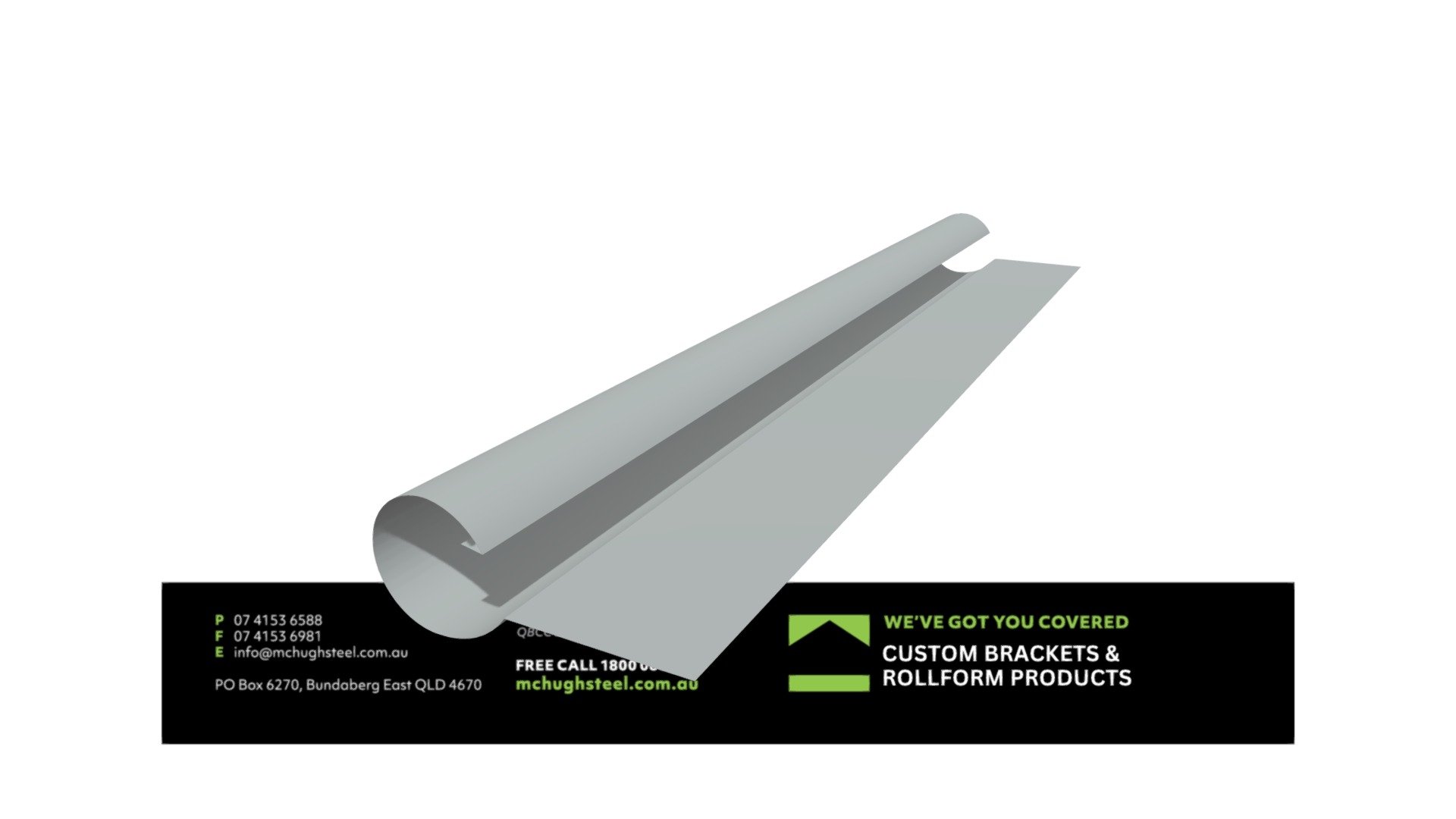 GRZA Gable Roll Zincalume - 3D model by mchughsteel [f842f4a] - Sketchfab