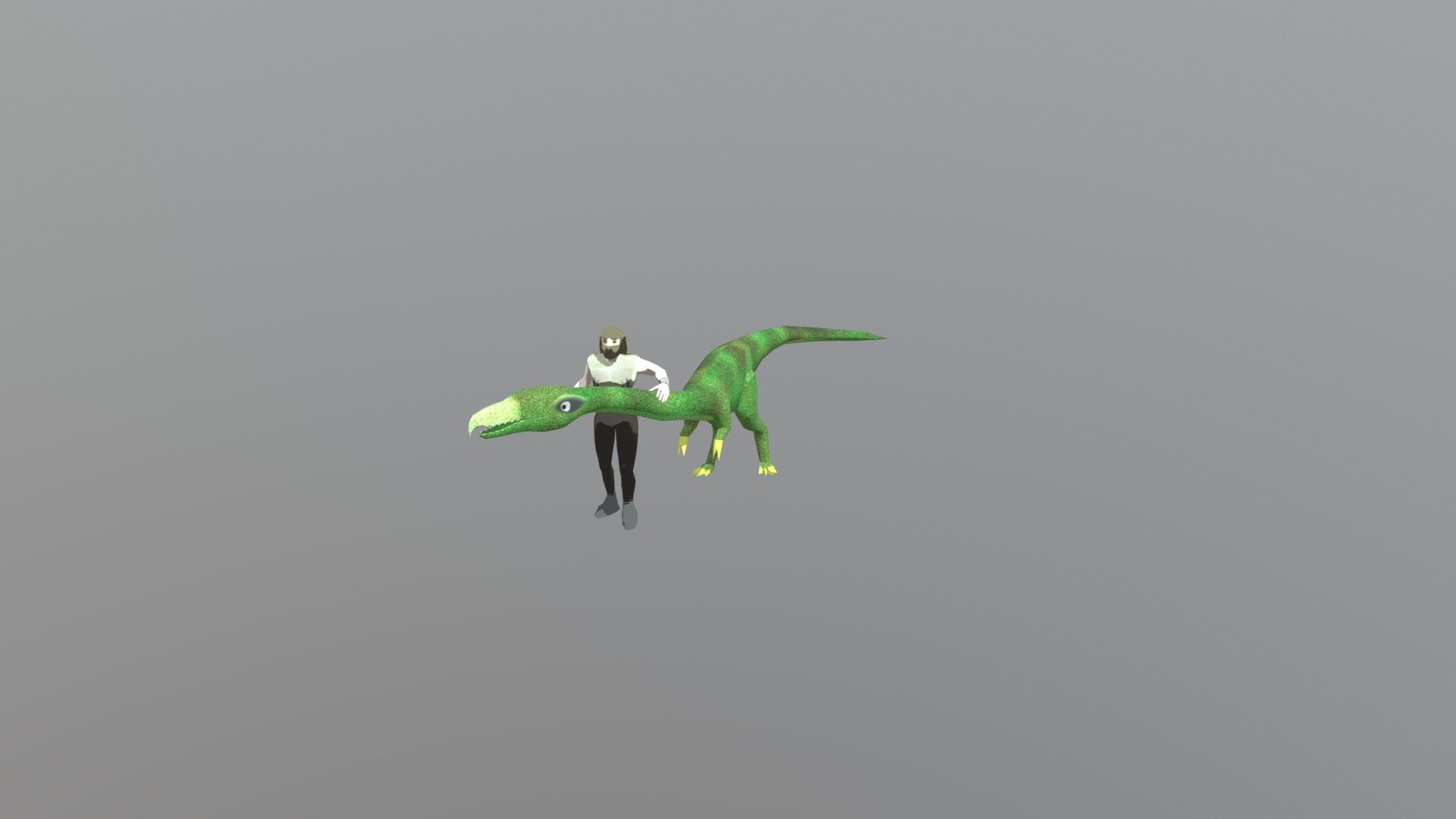 Character And Raptor - 3D model by LukeMoore [f8432cf] - Sketchfab