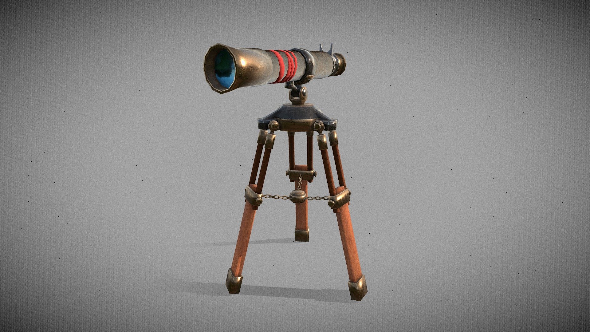 Low-poly Telescope - Download Free 3D model by Algur [f844ed3] - Sketchfab