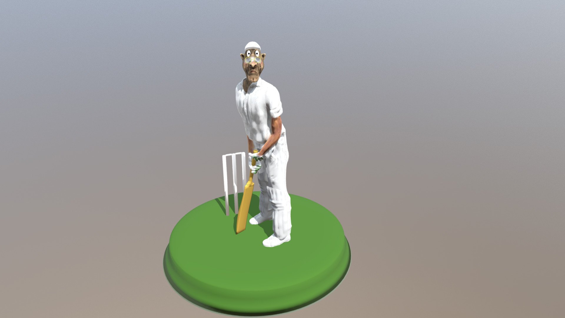 Old Man CRICKETER - 3D model by walkermd [f846b91] - Sketchfab
