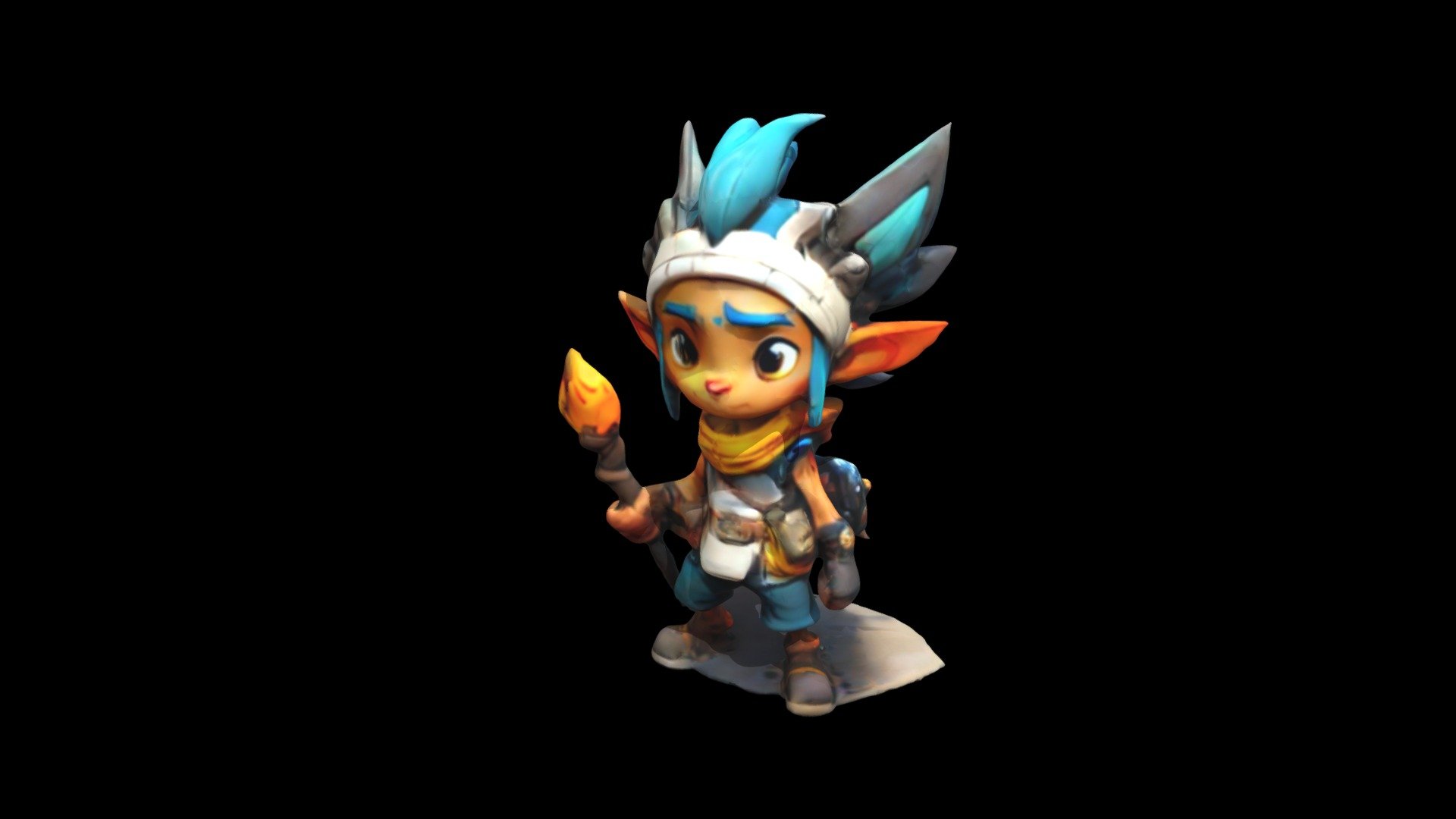 An animated depiction of a heroic protagonist st - Download Free 3D ...
