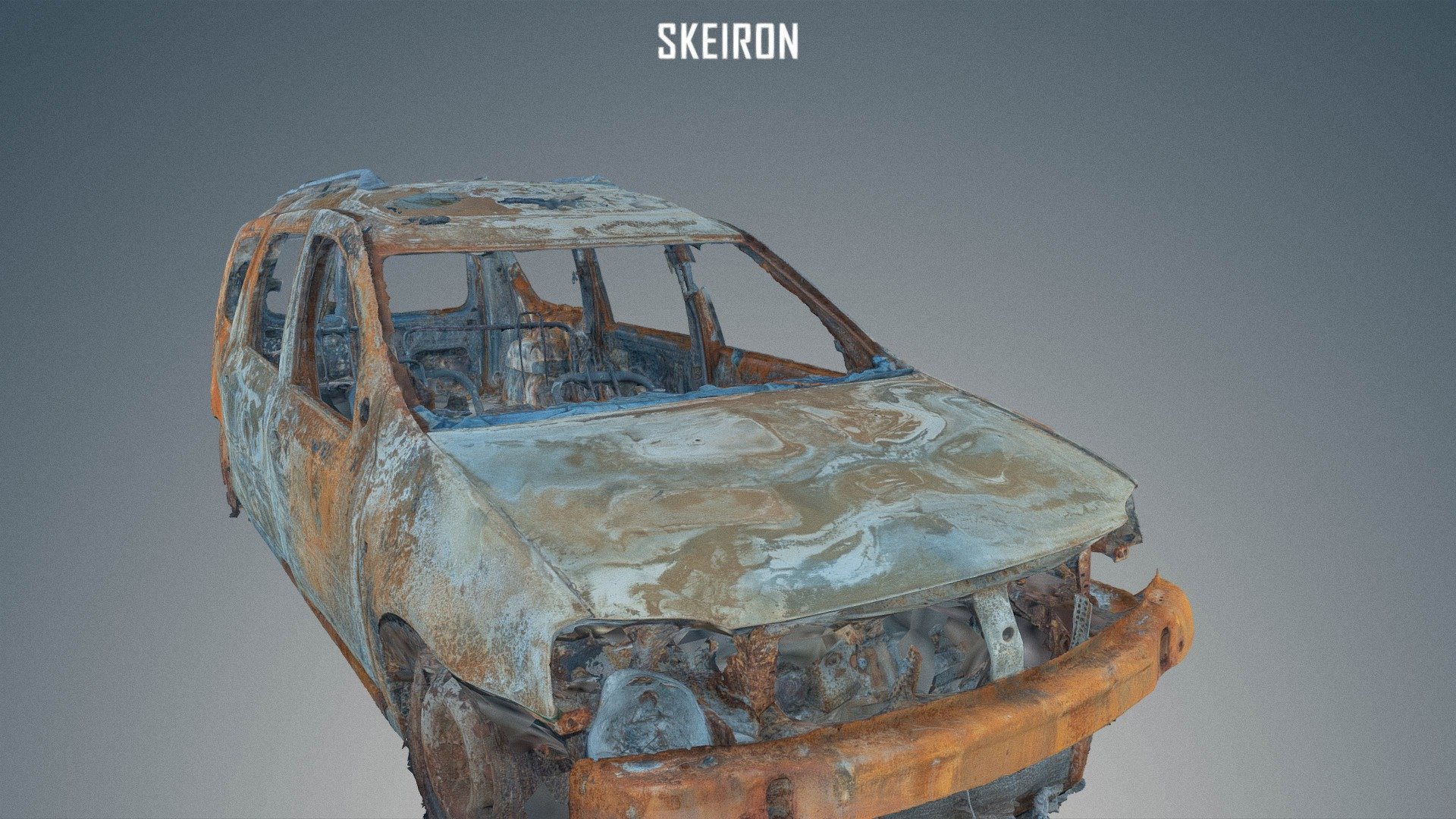 Сivilian car burned down - 3D model by SKEIRON [f84f9d3] - Sketchfab