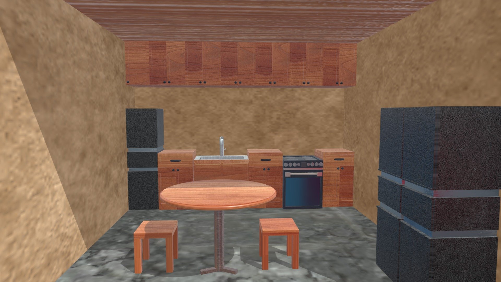 Kitchen Scene - 3D model by Fotell [f856875] - Sketchfab