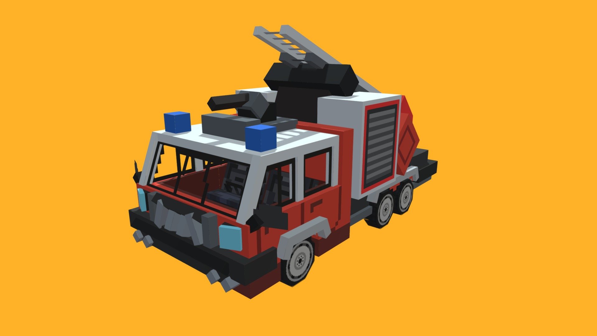 PixelMine | Fire Engine - 3D model by PixelMine [f858775] - Sketchfab