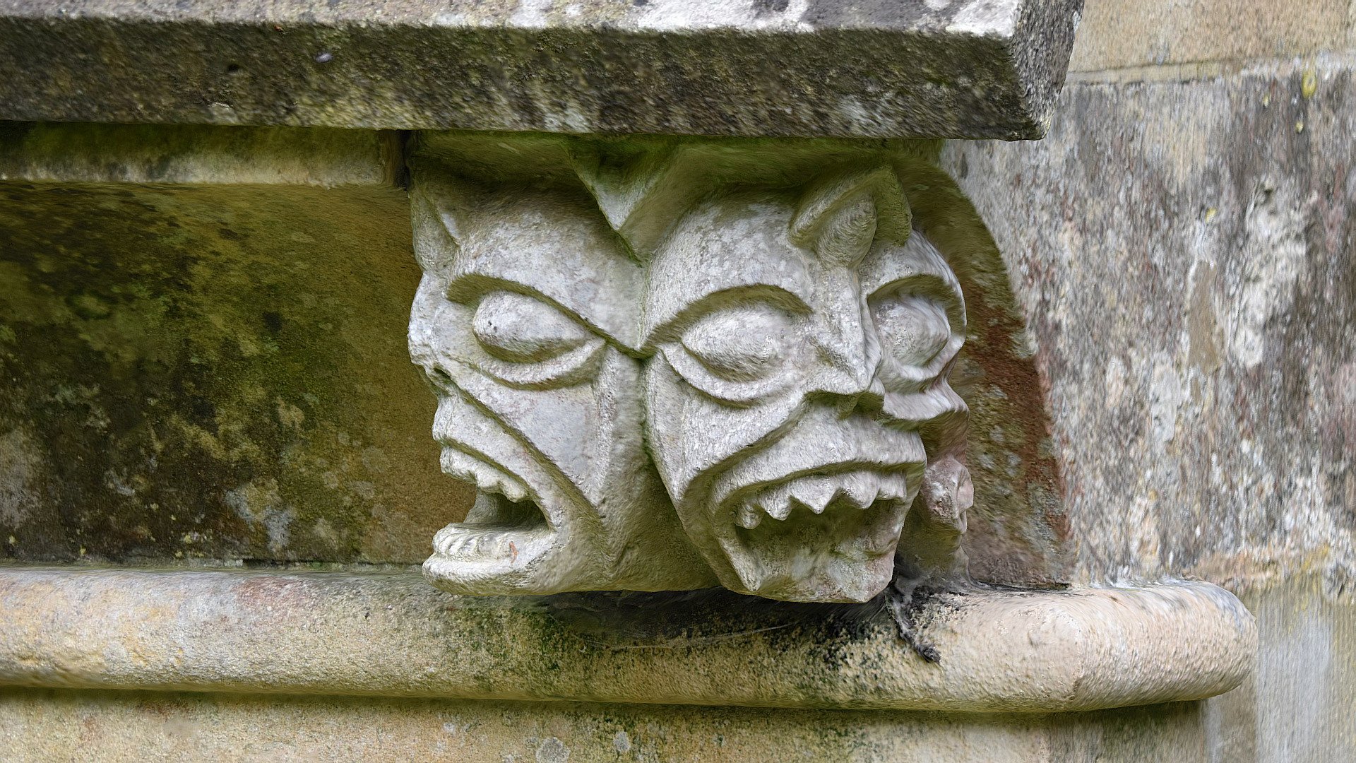Two-headed grotesque, Wherwell, Hampshire - 3D model by squeakingcat ...