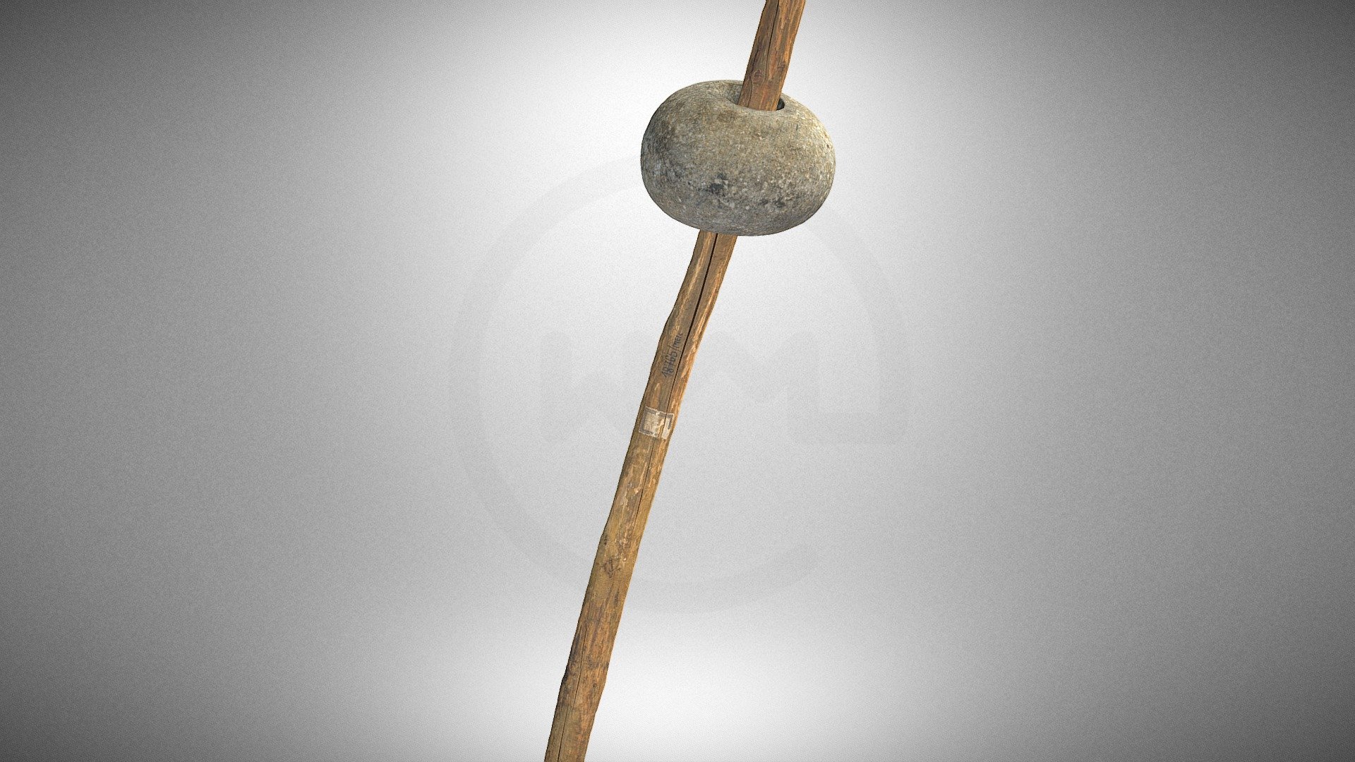 Weighted stick – tool for digging up tubers - Download Free 3D model by ...
