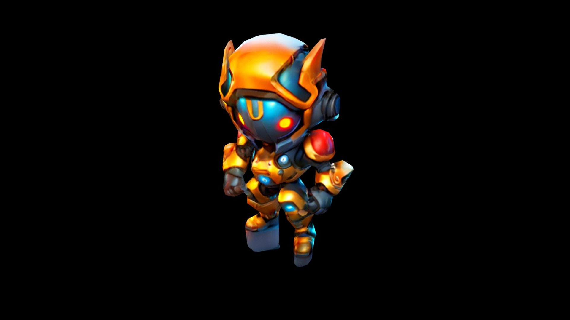 "An animated character standing in a fighting po - Download Free 3D ...