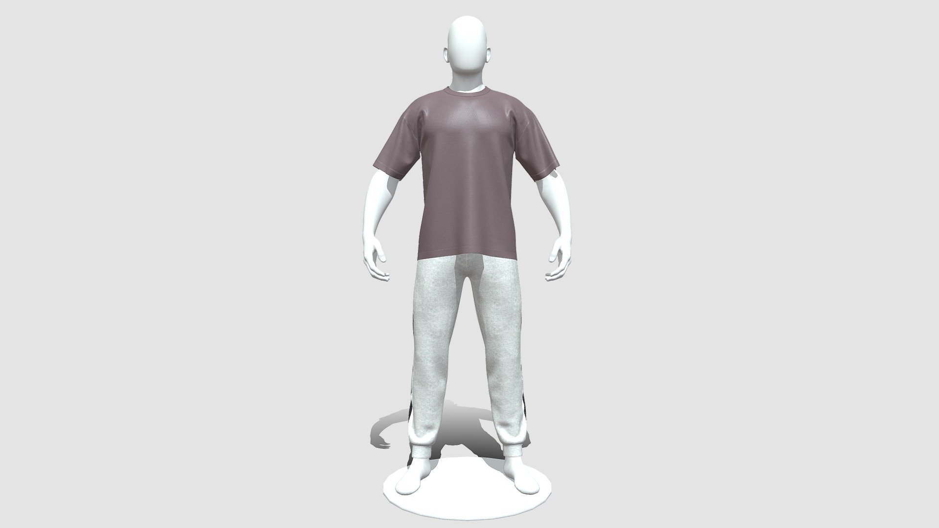 Sweatpants with Oversized-Tee - 3D model by DrapeDesigns (@drape23 ...