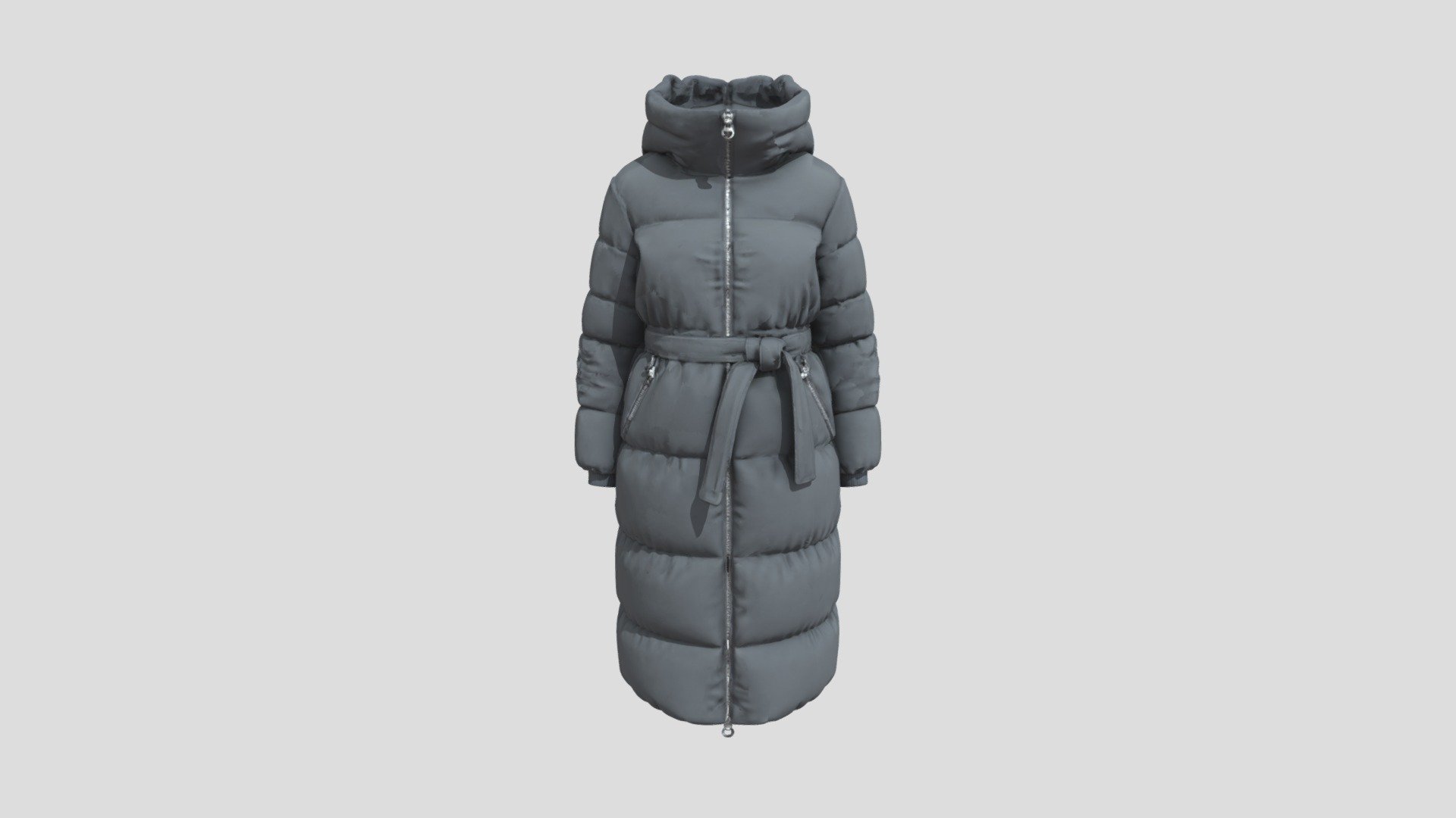Anthracite Grey Down Coat - Download Free 3D model by 2021-Hydrema912 ...