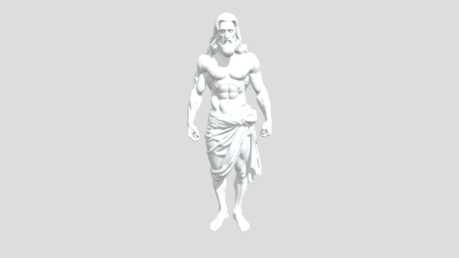 muscular bodybuilder Jesus on a cross - 3D model by viv81ster [f86876d ...